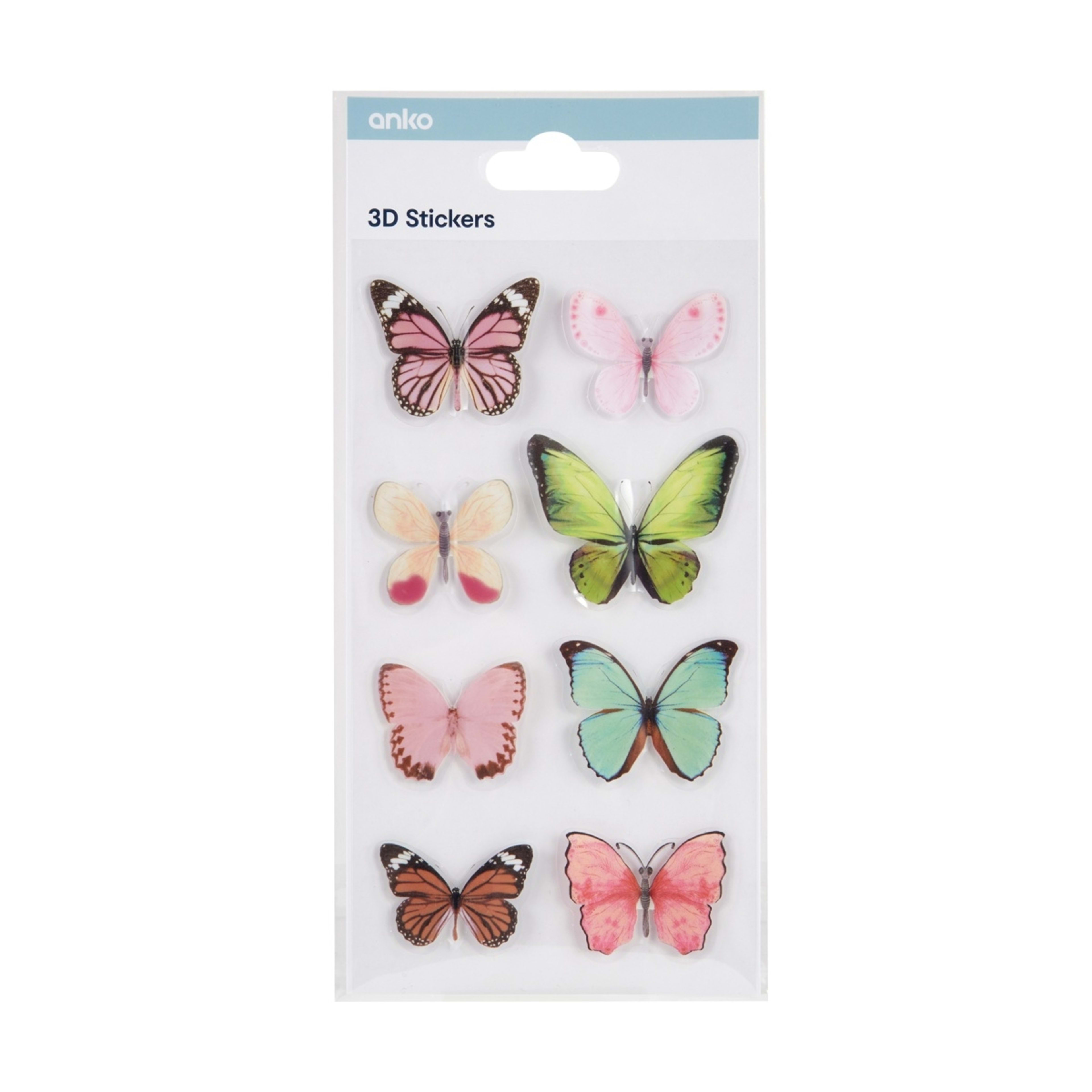 3D Stickers Sheet - Butterfly - Kmart