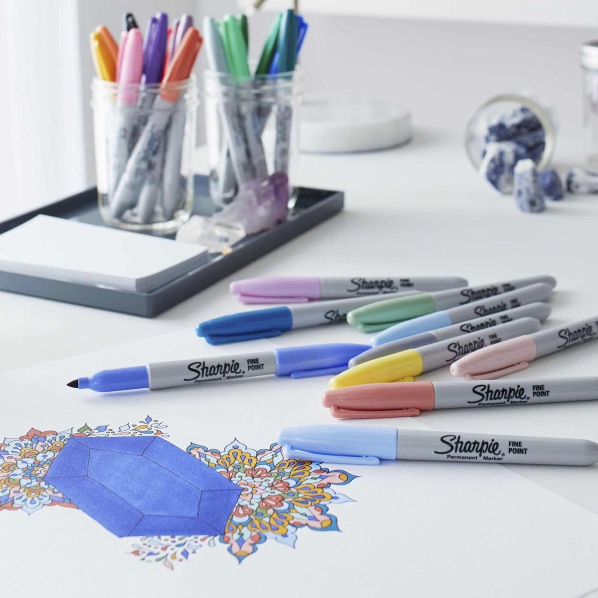 12 Pack Sharpie Mystic Gem Special Edition Fine Point Permanent Markers ...