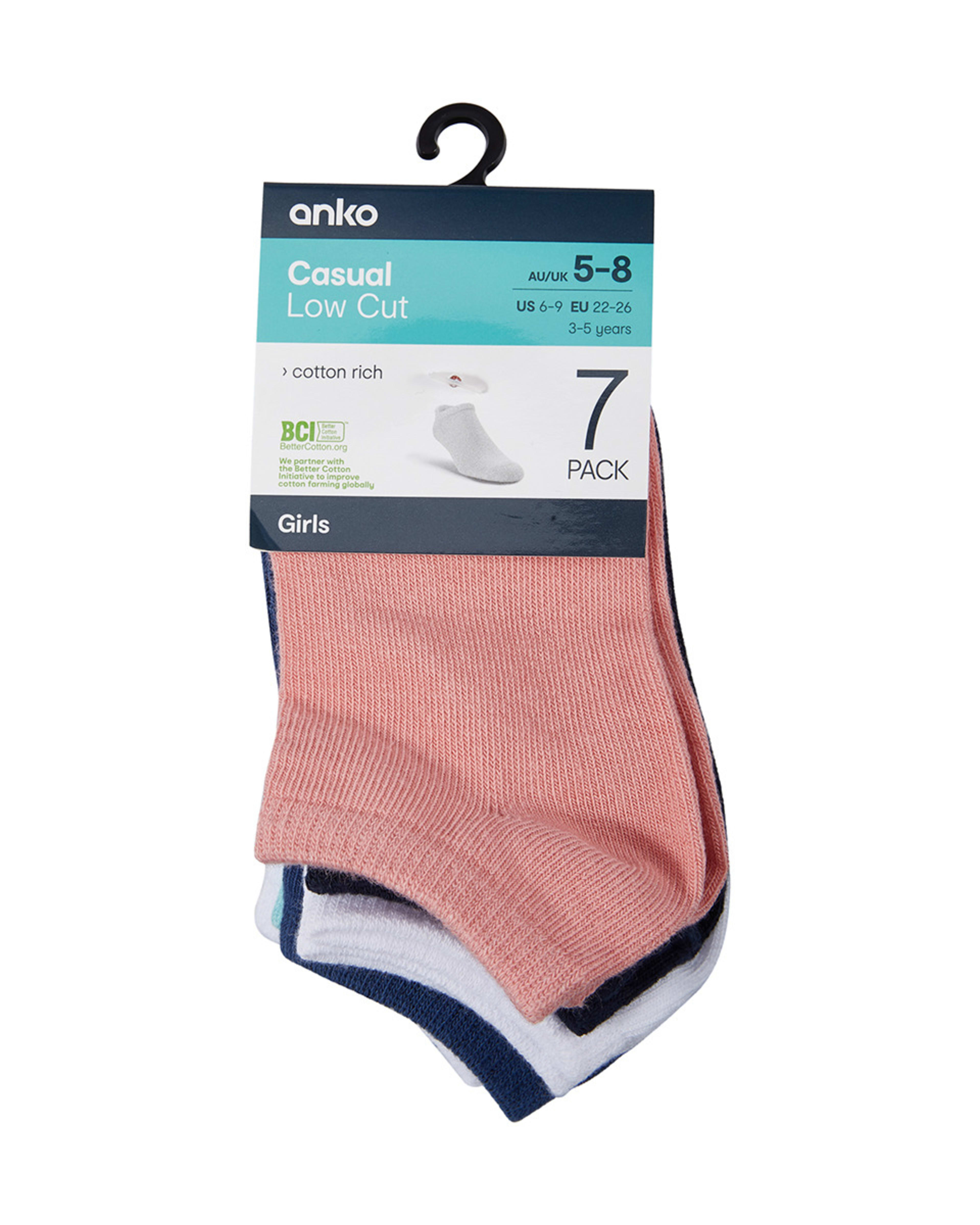 7 Pack Low Cut Socks - Kmart