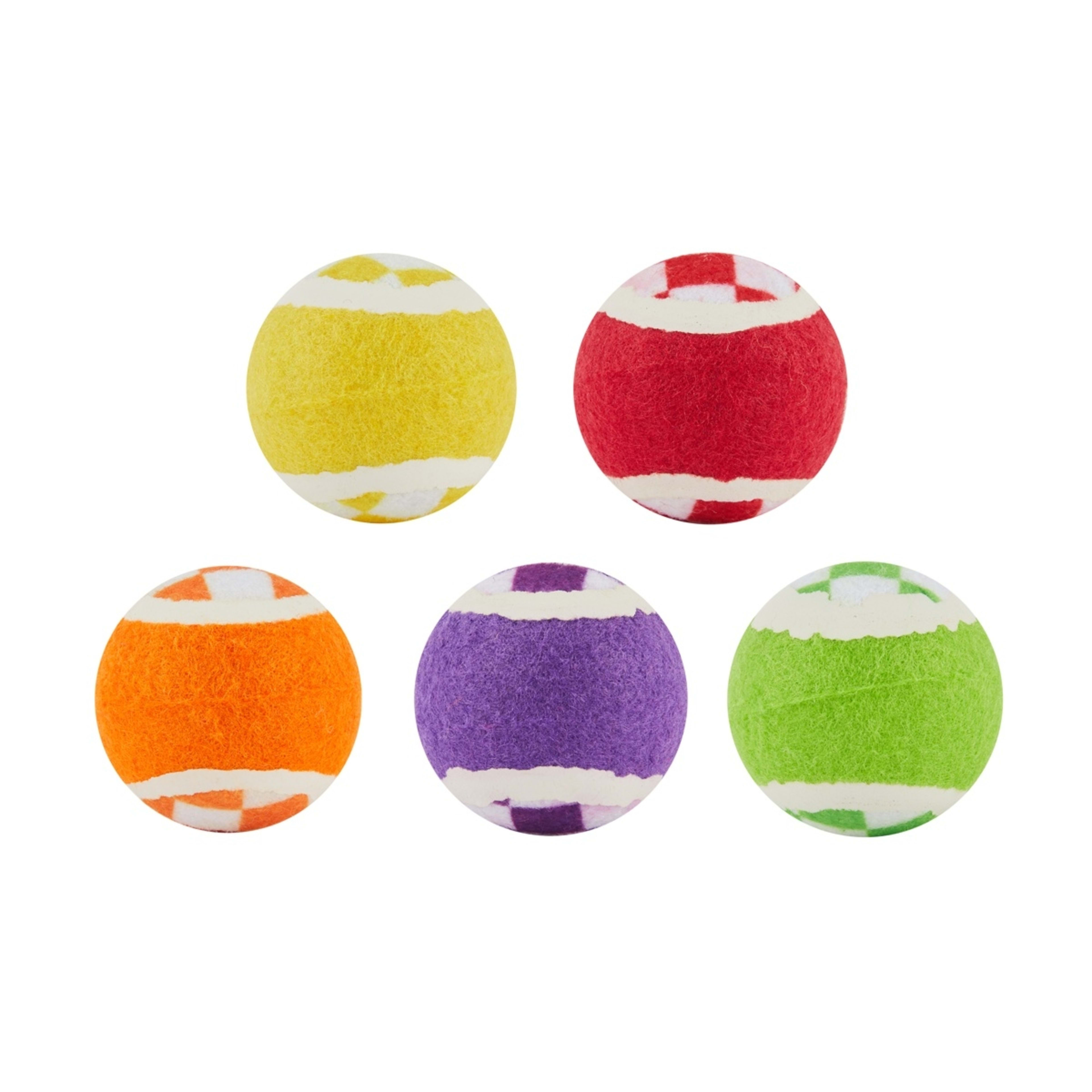 5 Pack Pet Toy Checkered Balls - Kmart NZ