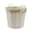 Round Paper Rope Basket with Liner - White - Kmart