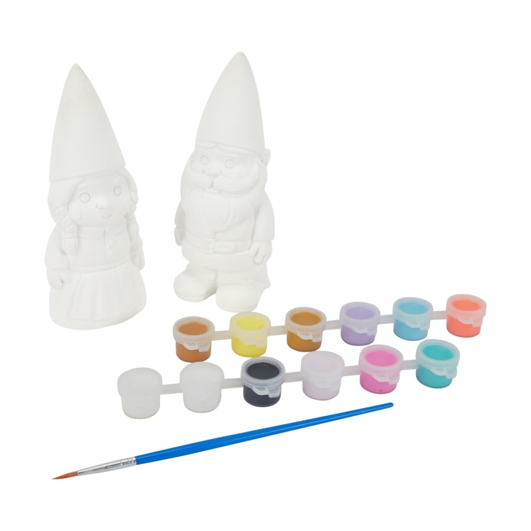 15 Piece Paint Your Own Gnome Set - Kmart