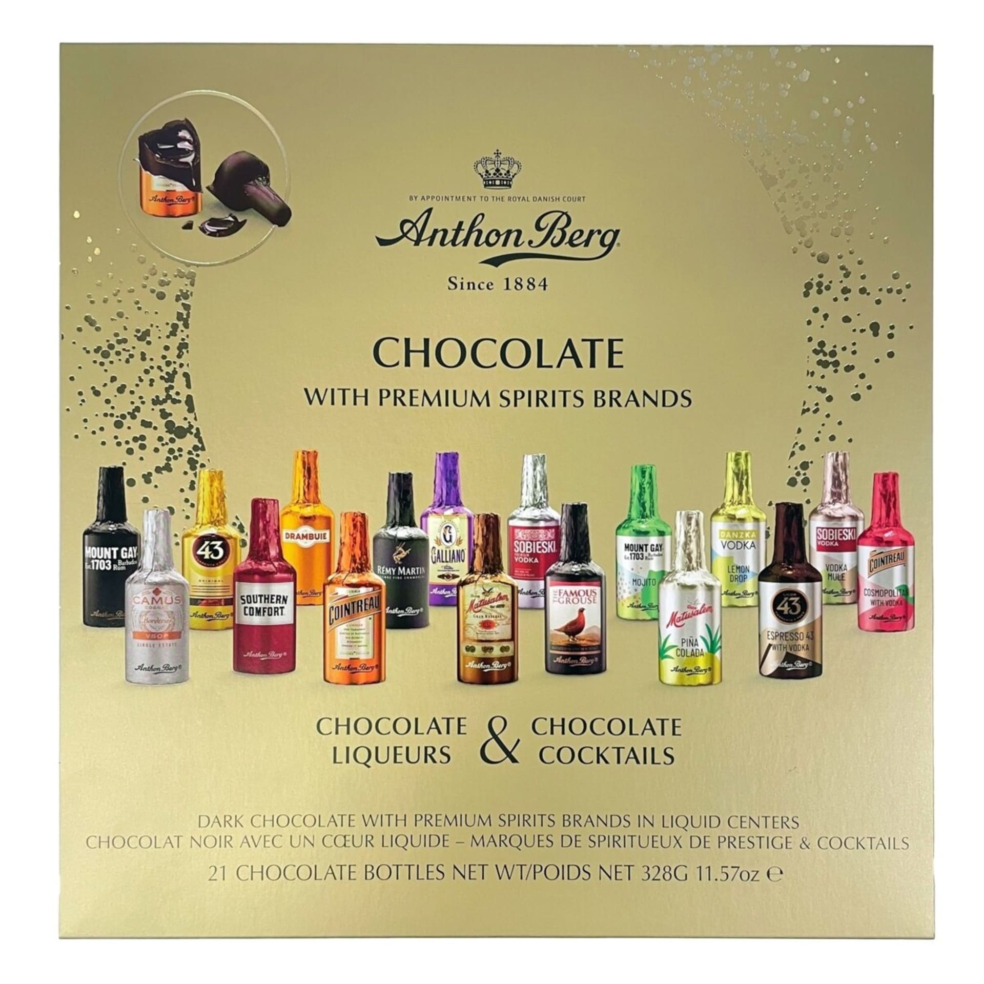 21 Piece Anthon Berg Chocolate Liqueur Collection 328g - Kmart