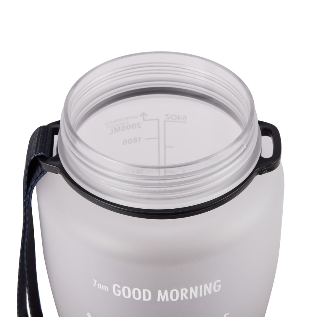 2.1L Black Ombre Daily Intake Flip Lid Drink Bottle - Kmart