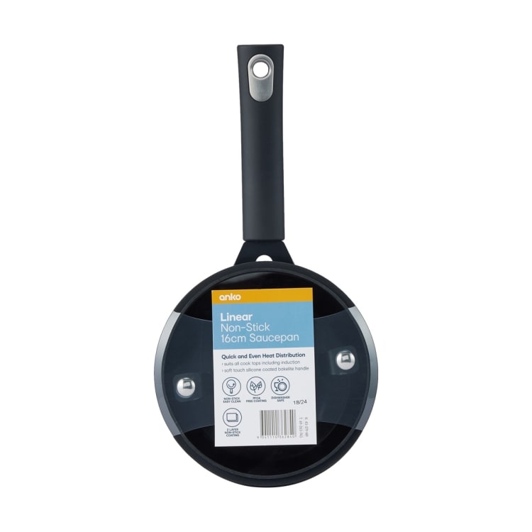 16cm Linear Non-Stick Saucepan - Kmart