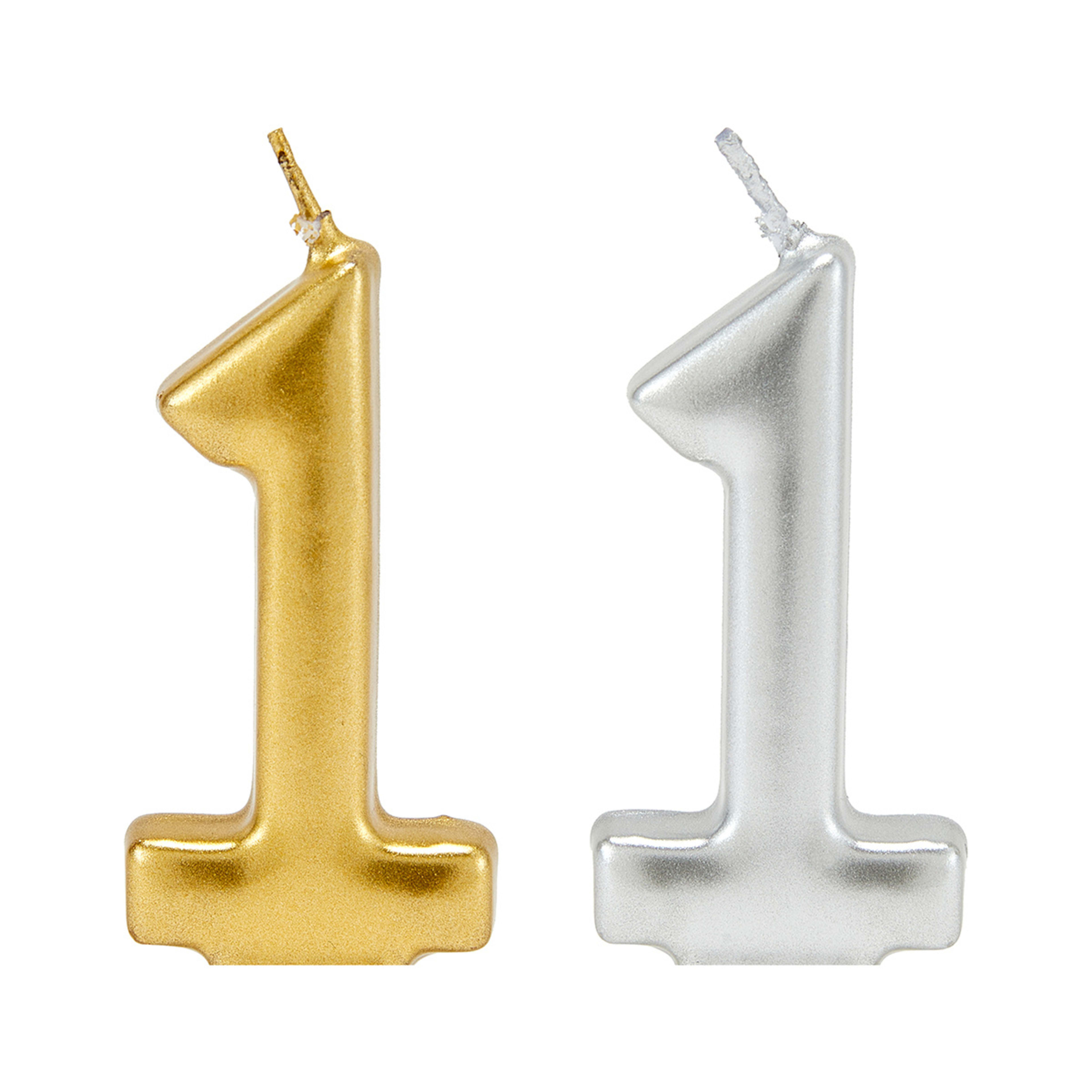 Metallic Candle Number 1 - Assorted - Kmart