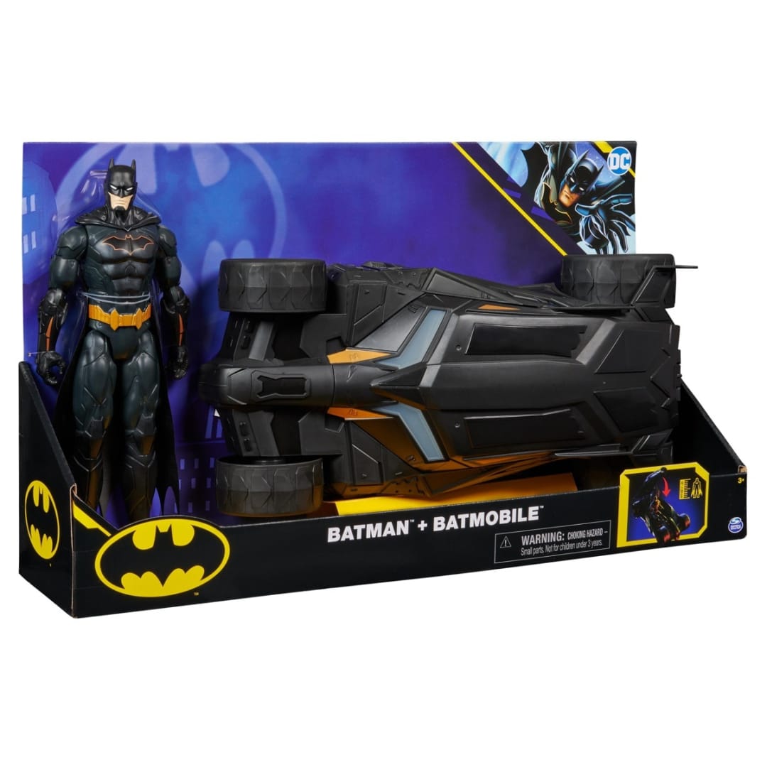 30cm Bat-Tech Batman Plus Batmobile Set - Kmart