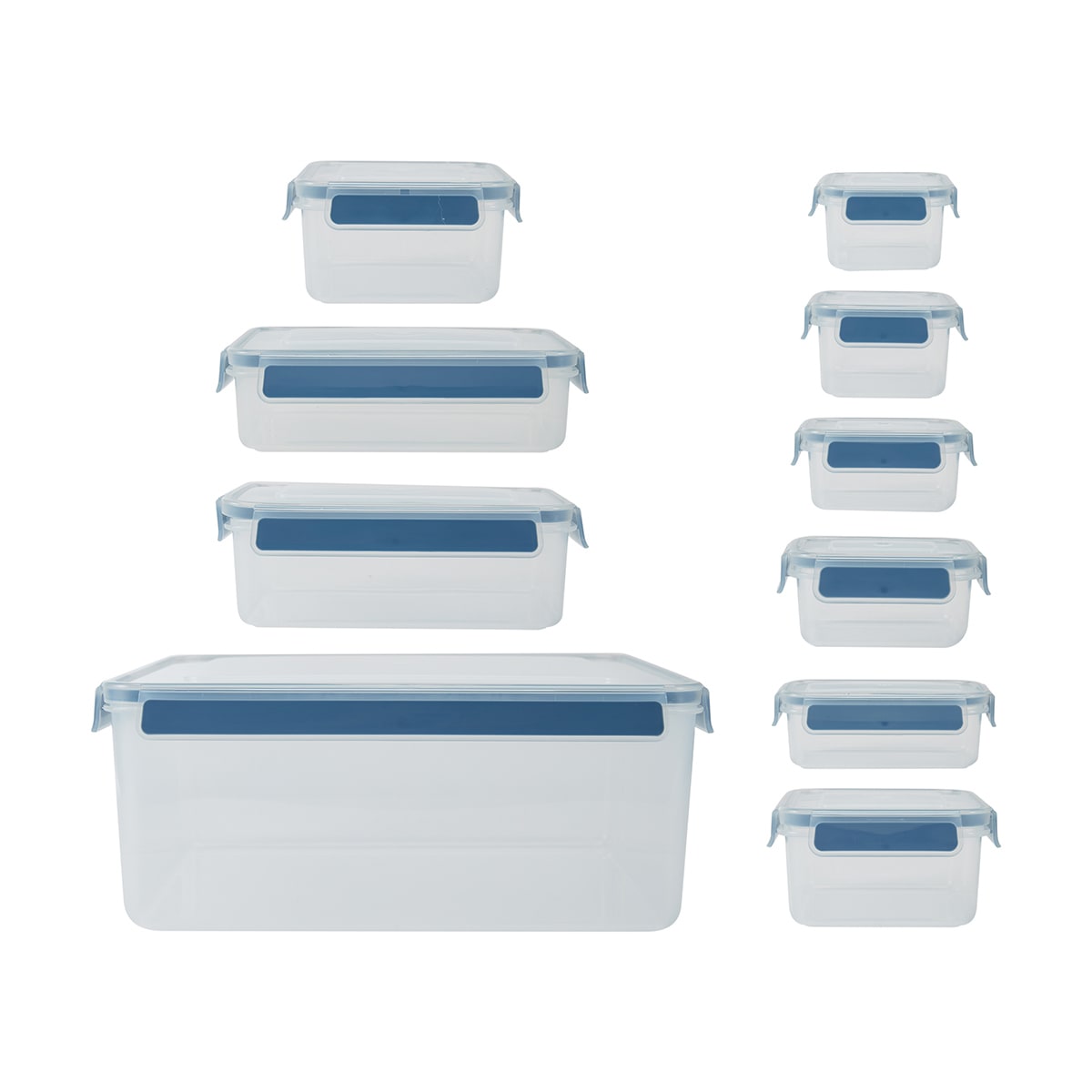 10 Pack Rectangle Clip Containers - Kmart NZ