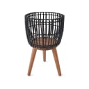 Woven Black Pot Stand - Kmart
