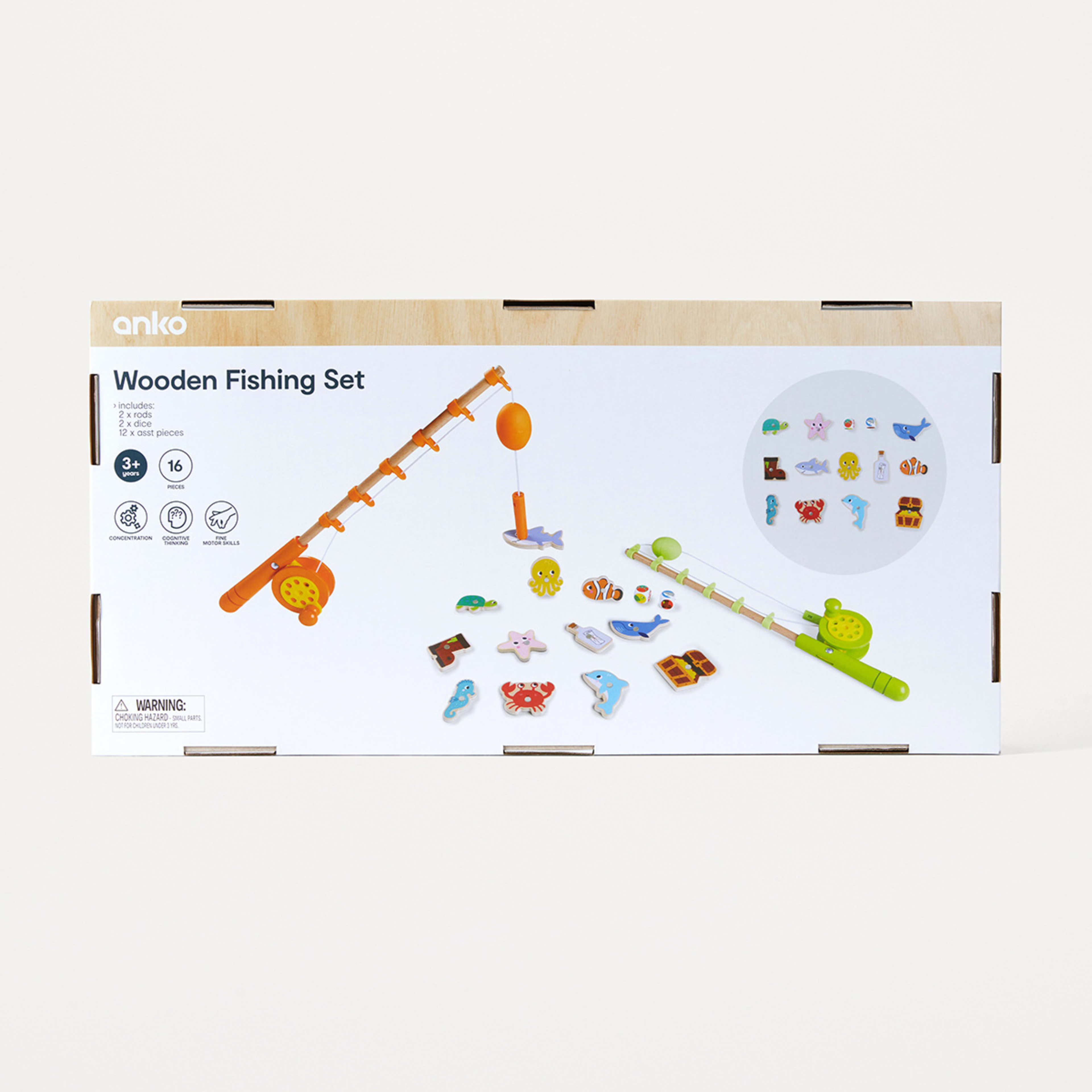Wooden Fishing Set - Kmart
