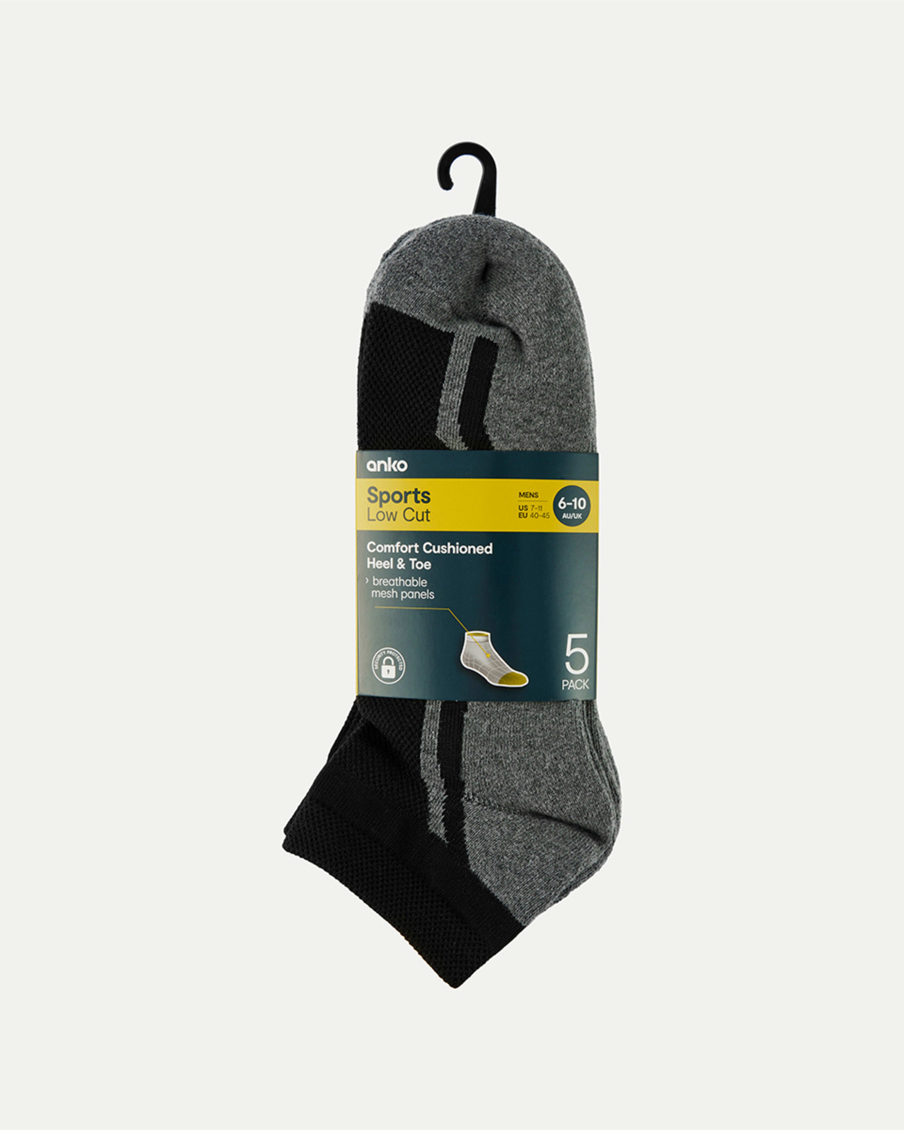 5 Pack Low Cut Mesh Sport Socks - Kmart NZ