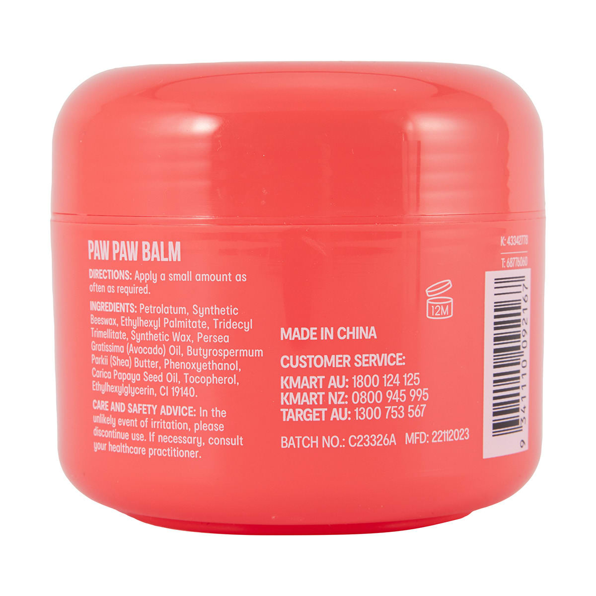 OXX Skincare Paw Paw Balm 150g - Avocado Oil - Kmart