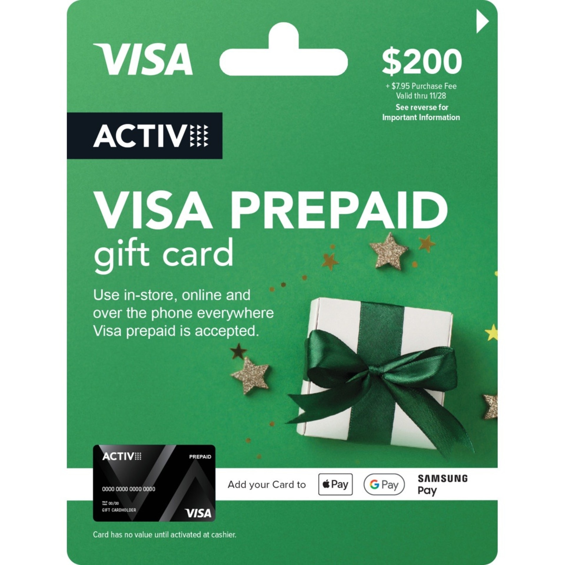 Activ VISA $200 Prepaid Gift Card - Kmart
