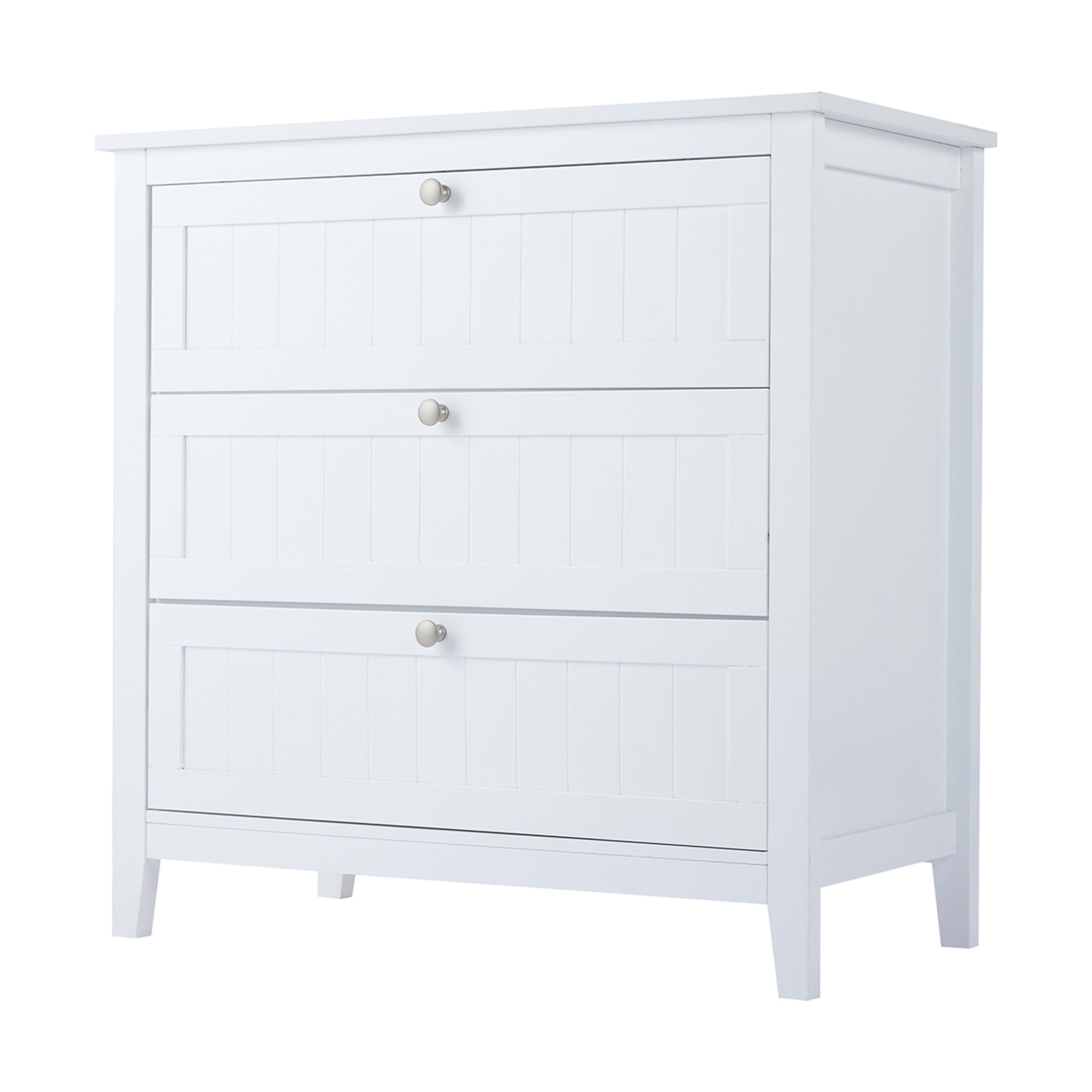 Hamptons 3 Drawer Chest - Kmart