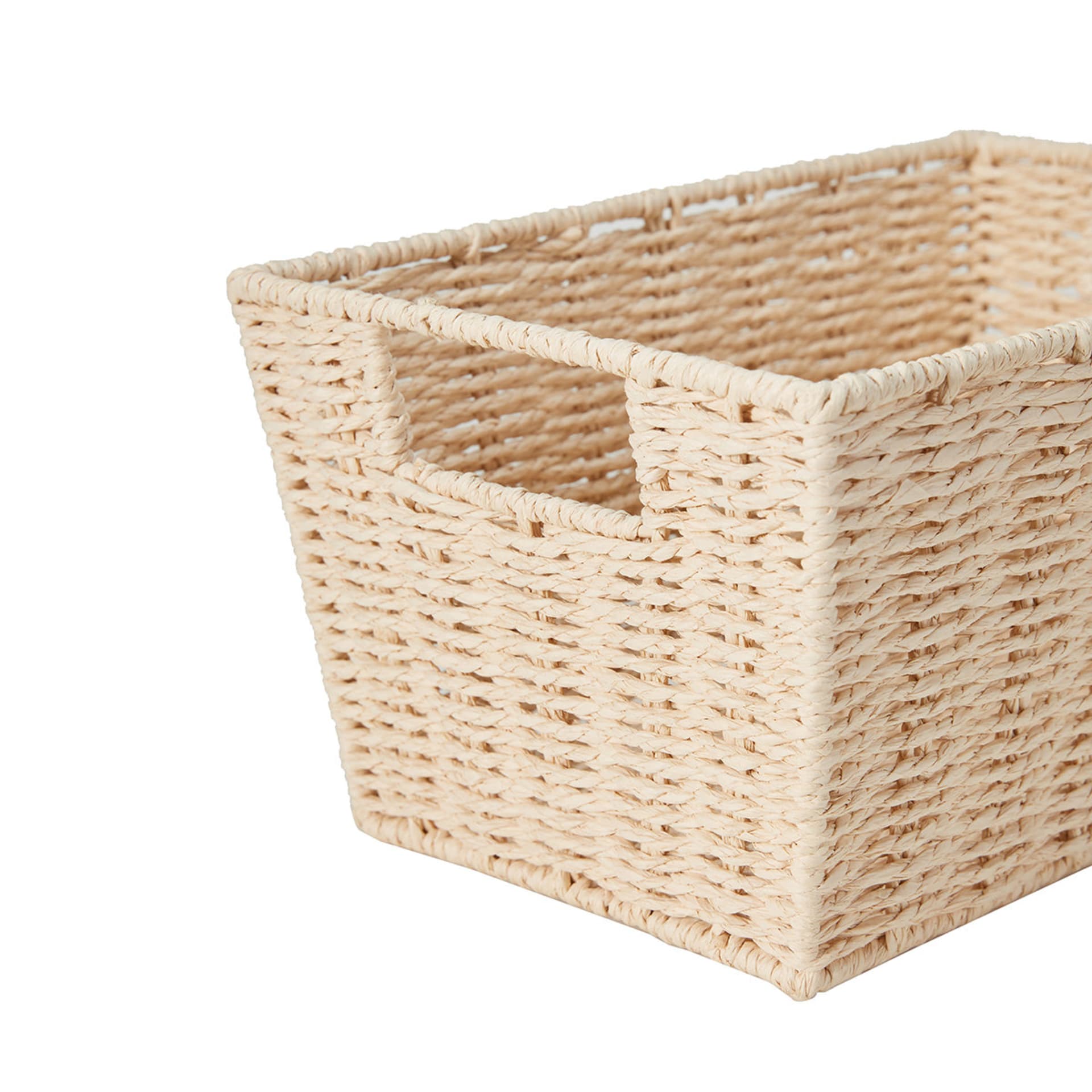 Rectangle Tapered Paper Rope Basket - Natural - Kmart