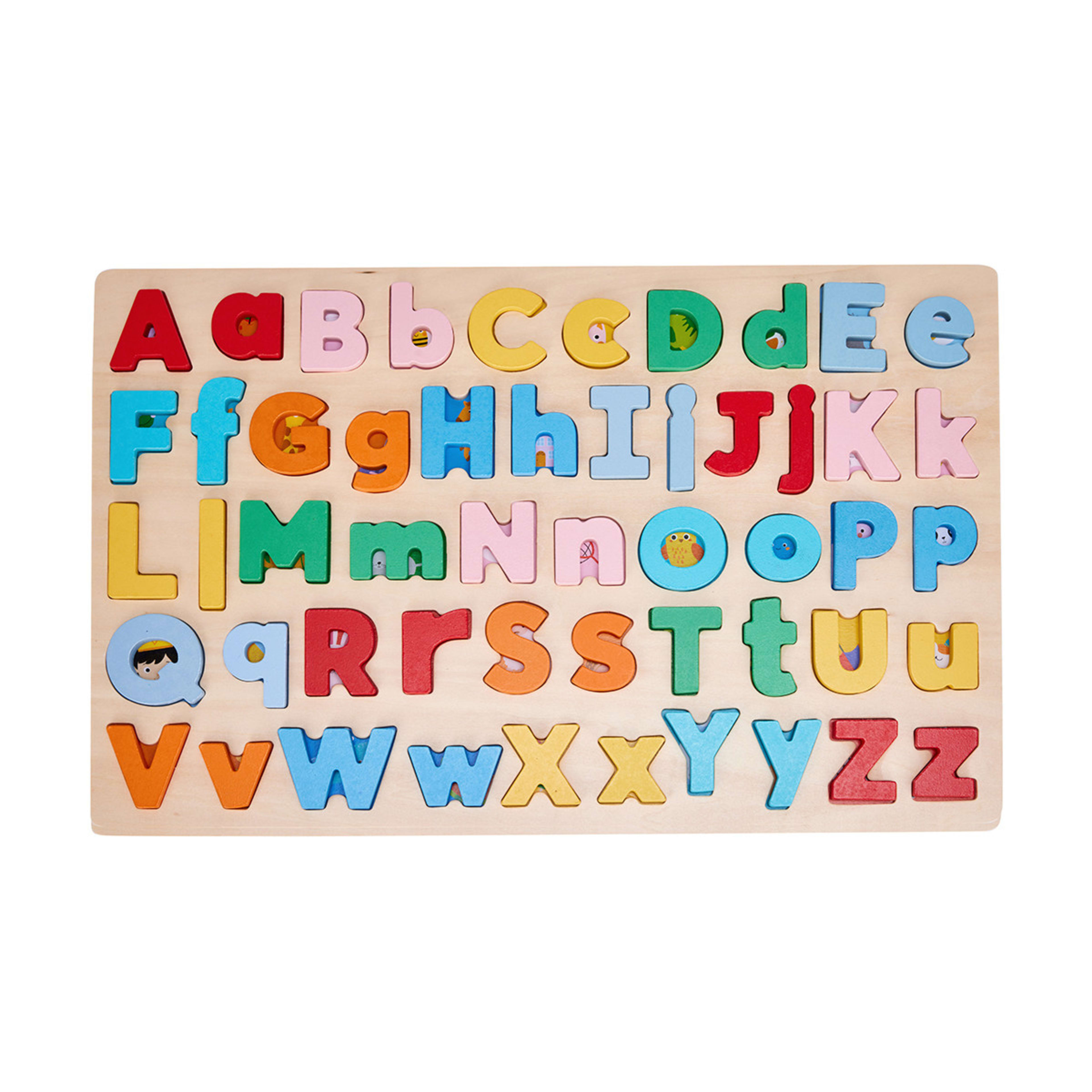 Wooden Lower and Uppercase Puzzle - Kmart