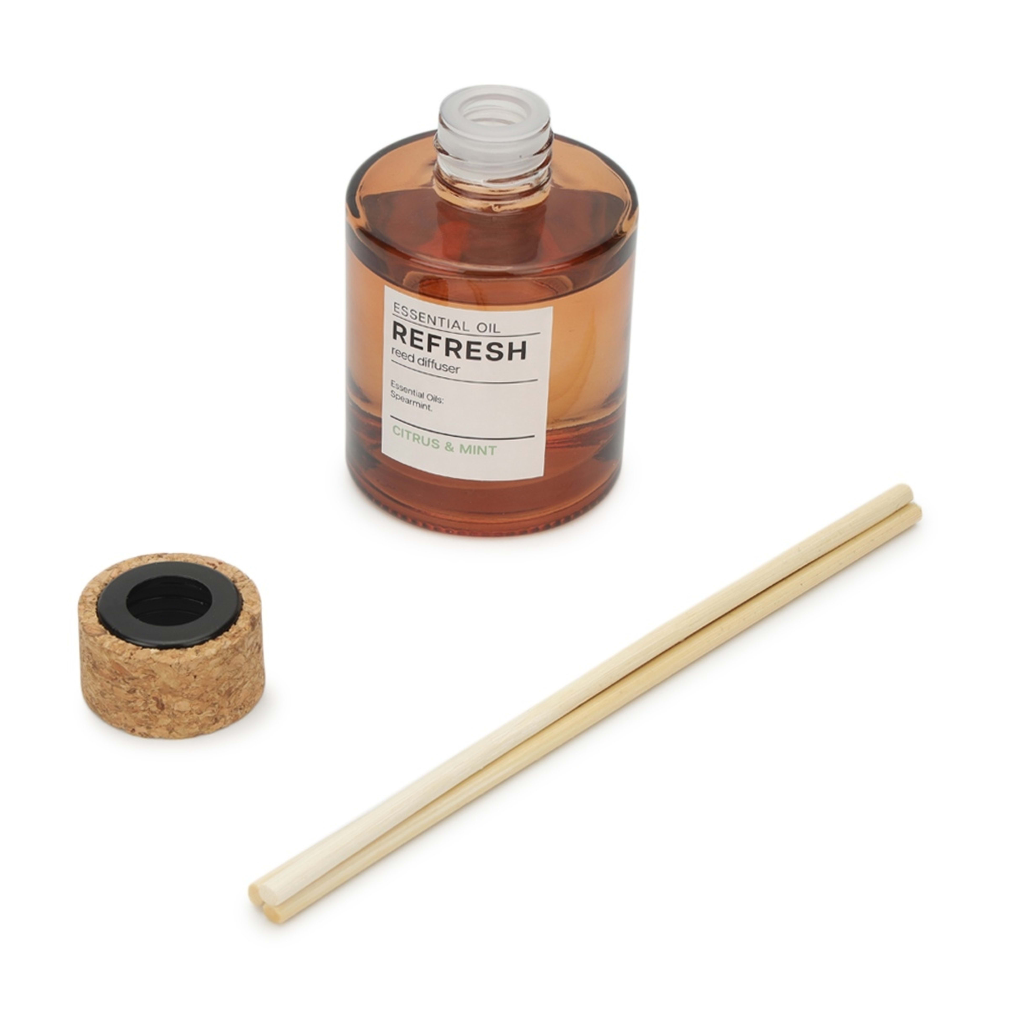 Aroma Refresh Citrus and Mint Liquid Reed Diffuser 130ml - Kmart