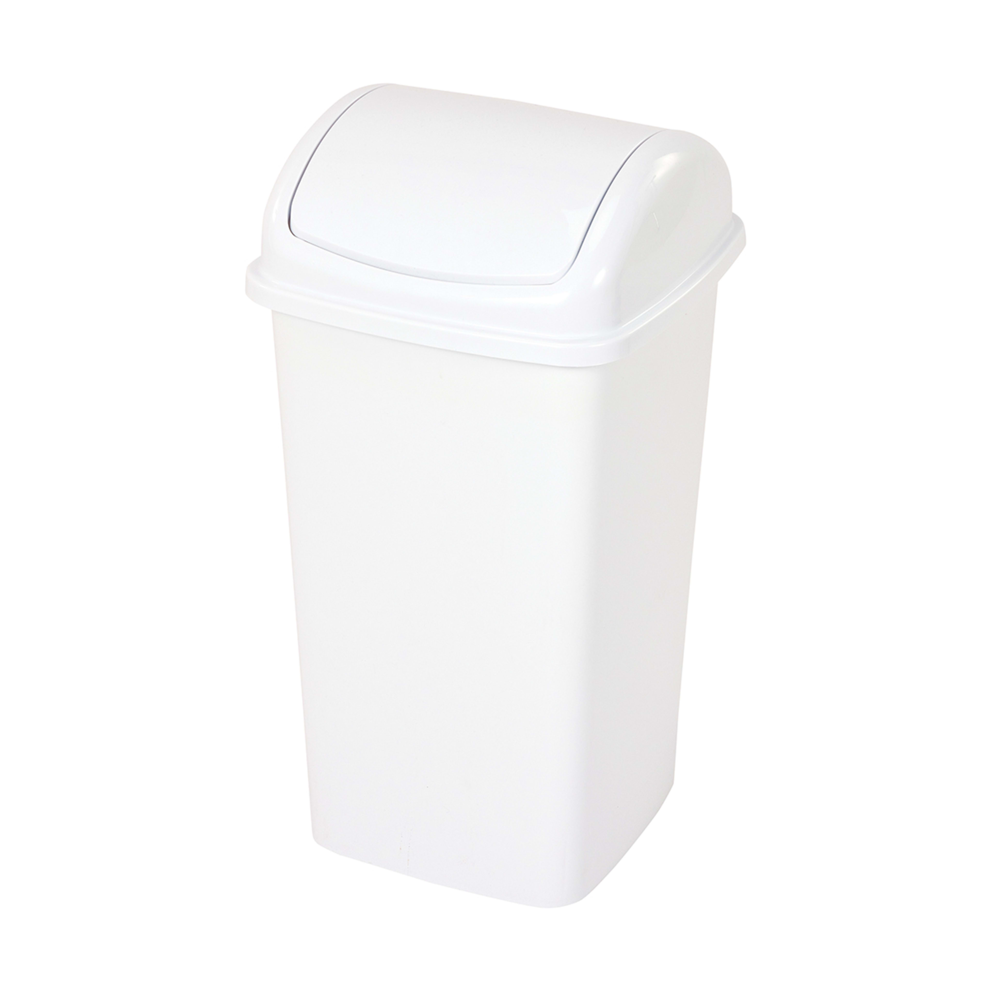27L Swing Top Bin - White - Kmart