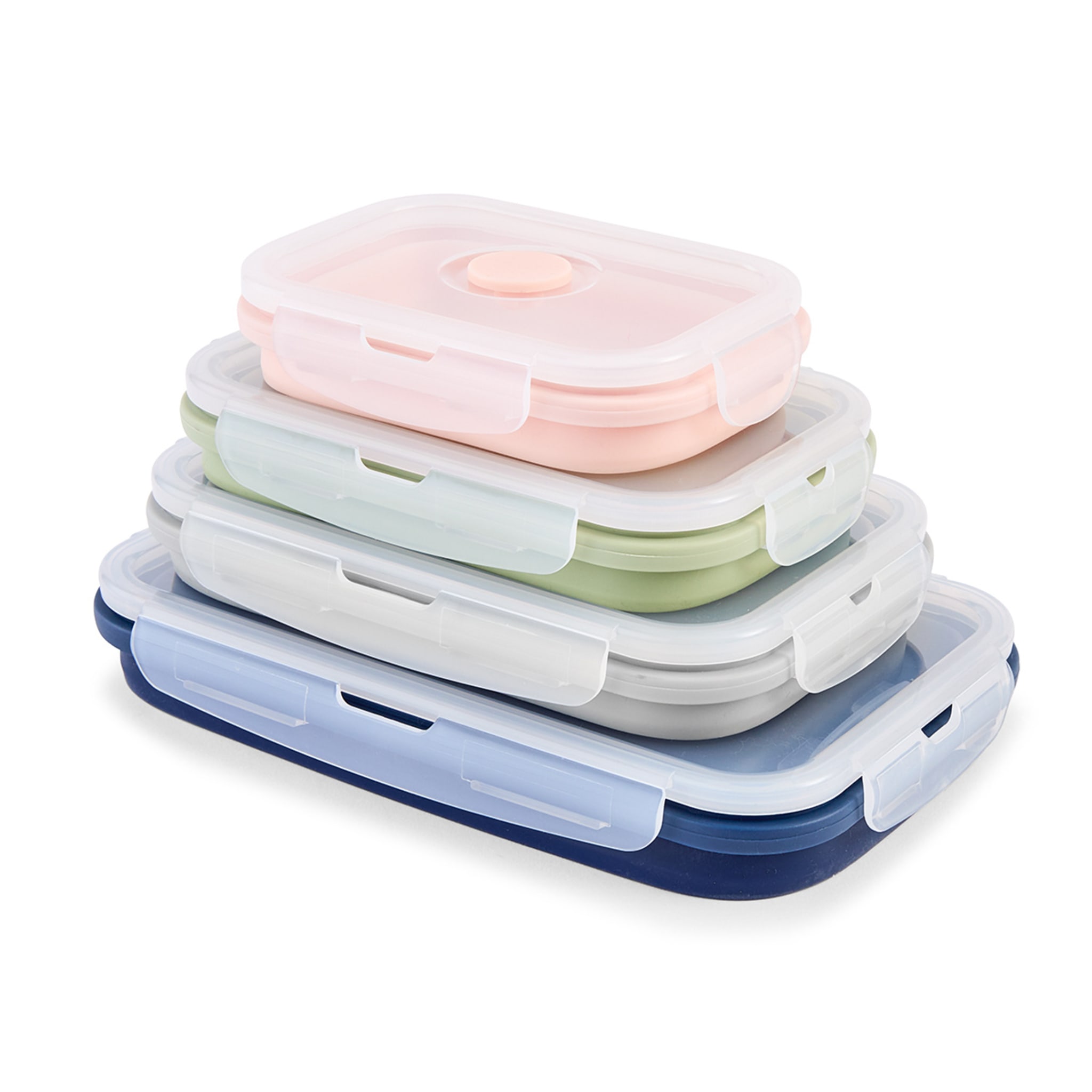 4 Piece Silicone Collapsible Container - Kmart