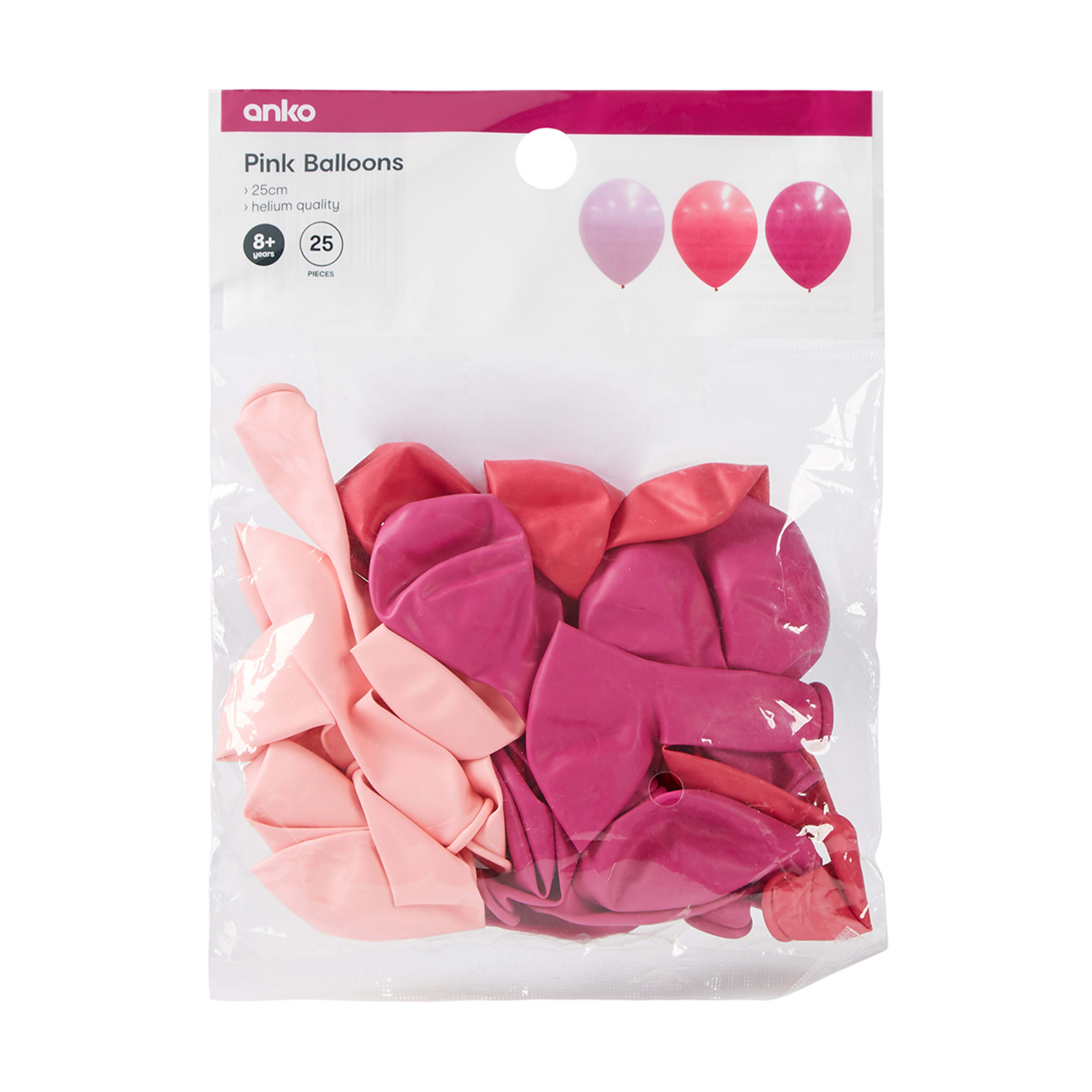 25 Pack Pink Balloons - Kmart