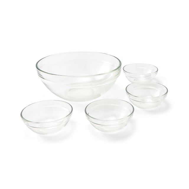 Set of 5 Glass Mixing and Prep Bowls - Kmart NZ