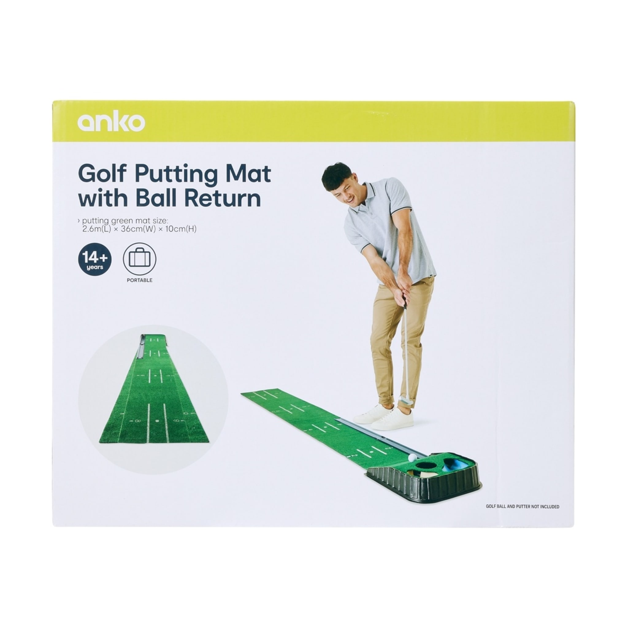 Golf Putting Mat with Ball Return - Kmart