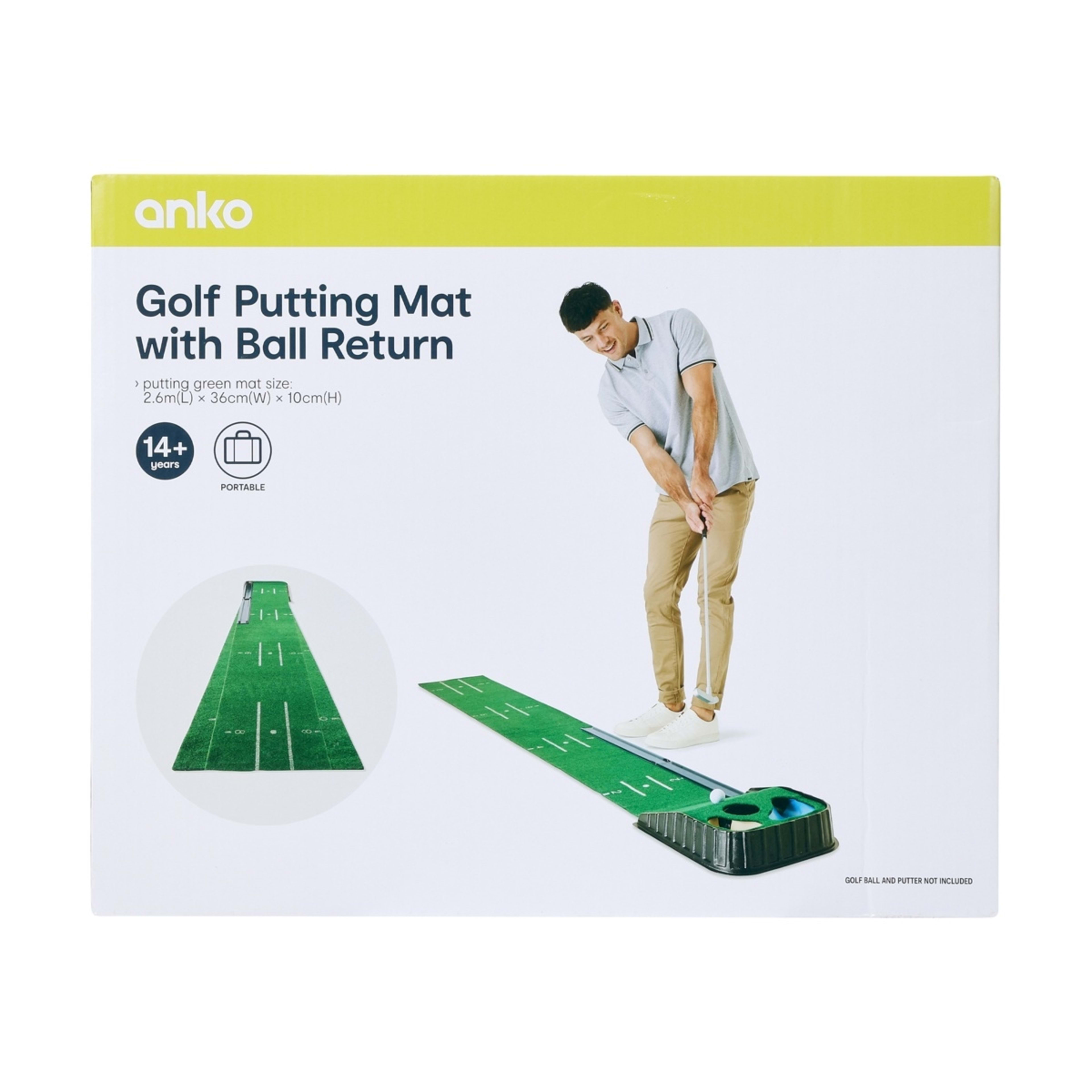 Golf Putting Mat with Ball Return - Kmart