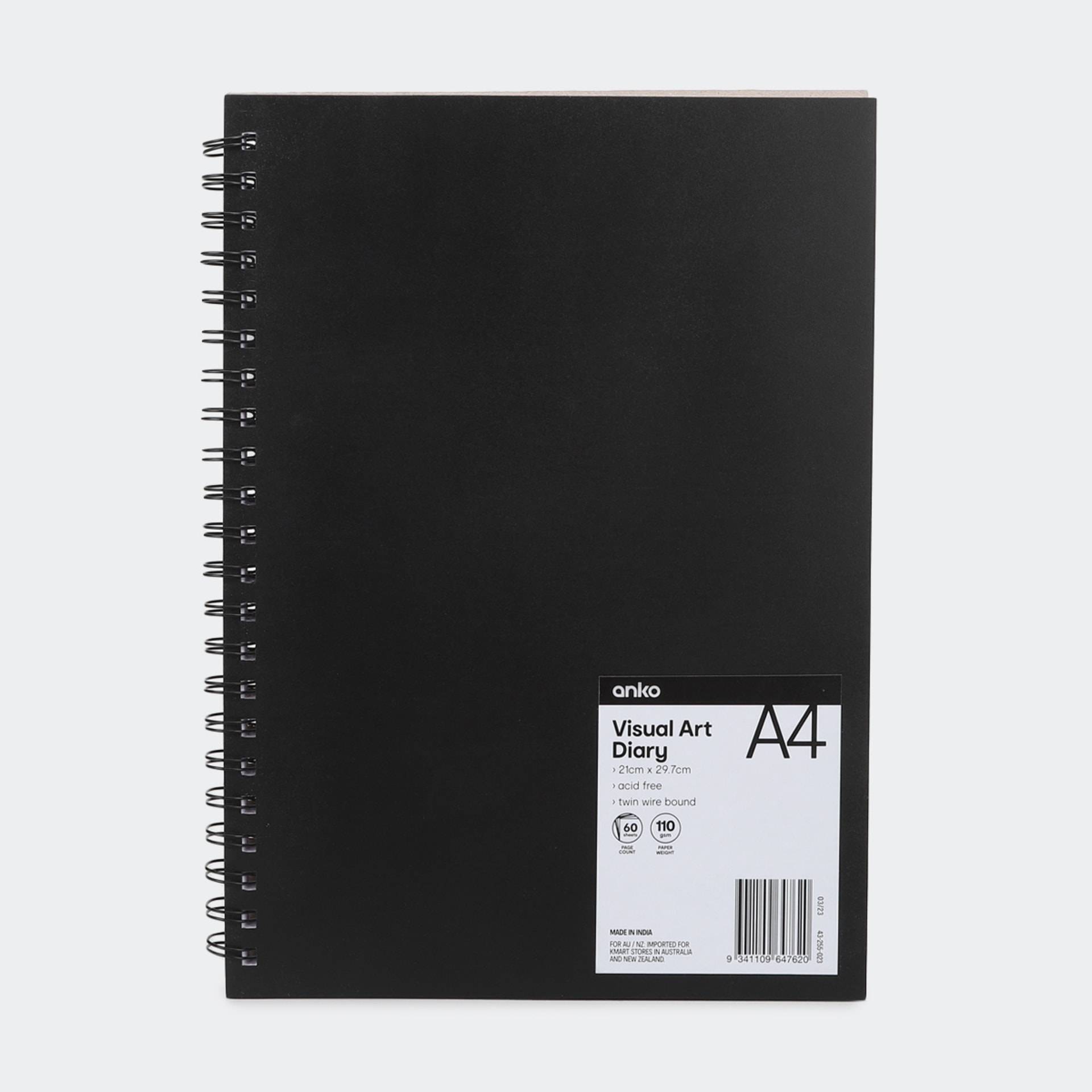 A4 Visual Art Diary - Black - Kmart