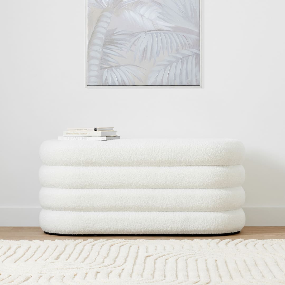 Boucle Storage Bench - Kmart