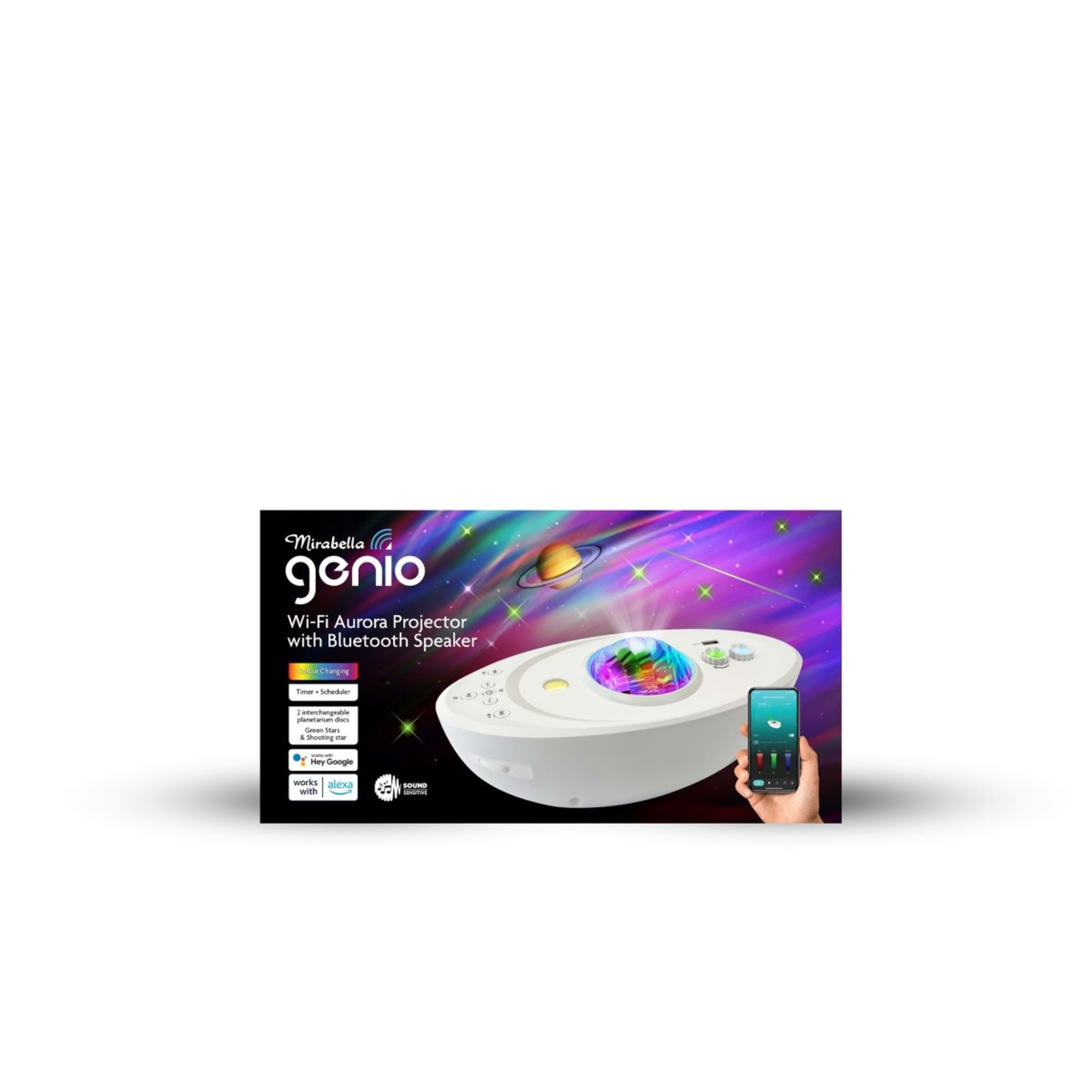 Mirabella Genio Wi-Fi Aurora Projector with Bluetooth Speaker - Kmart