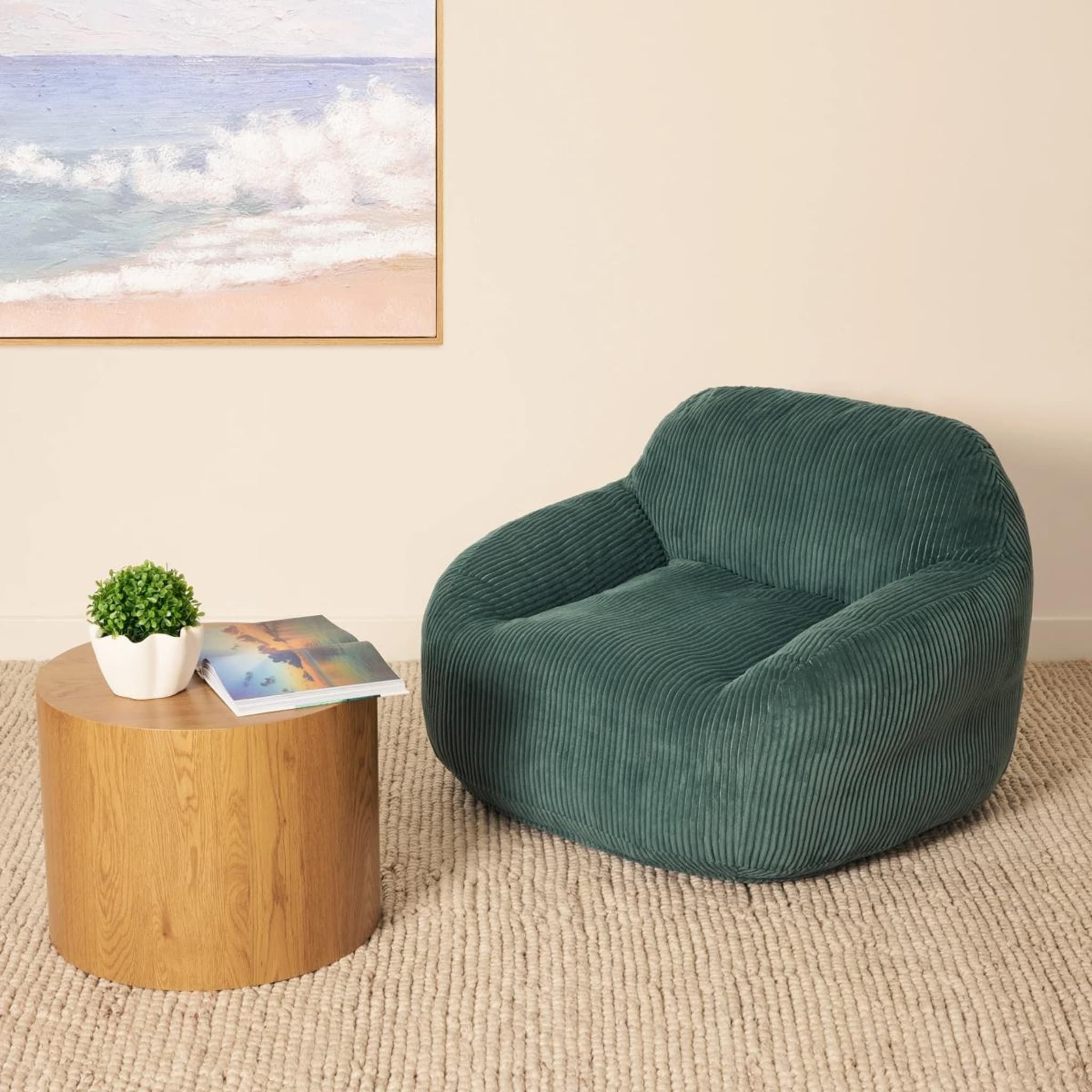 Expanding Chair Green Corduroy - Kmart