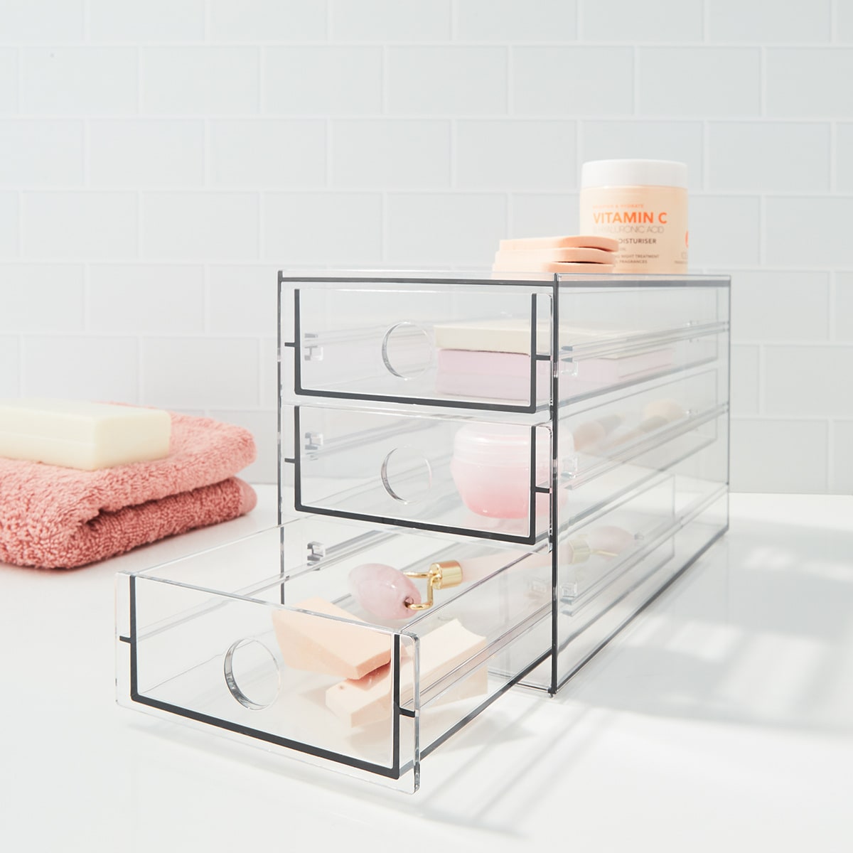 Modular Narrow 3 Drawer Storage - Kmart NZ