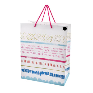 Hallmark Large Multi-Colour Stripe Gift Bag - Kmart