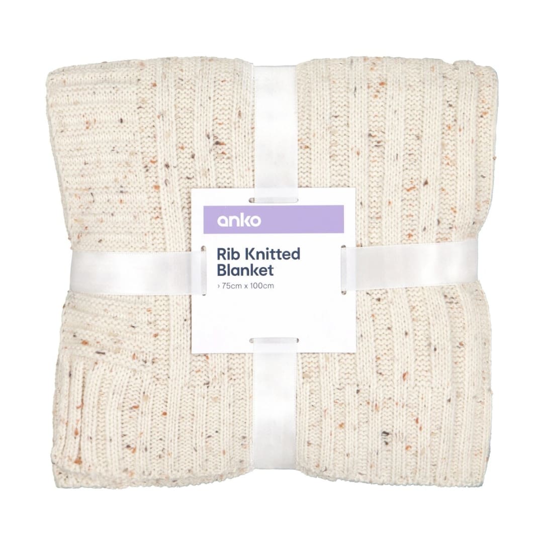 Rib Knitted Blanket - Kmart