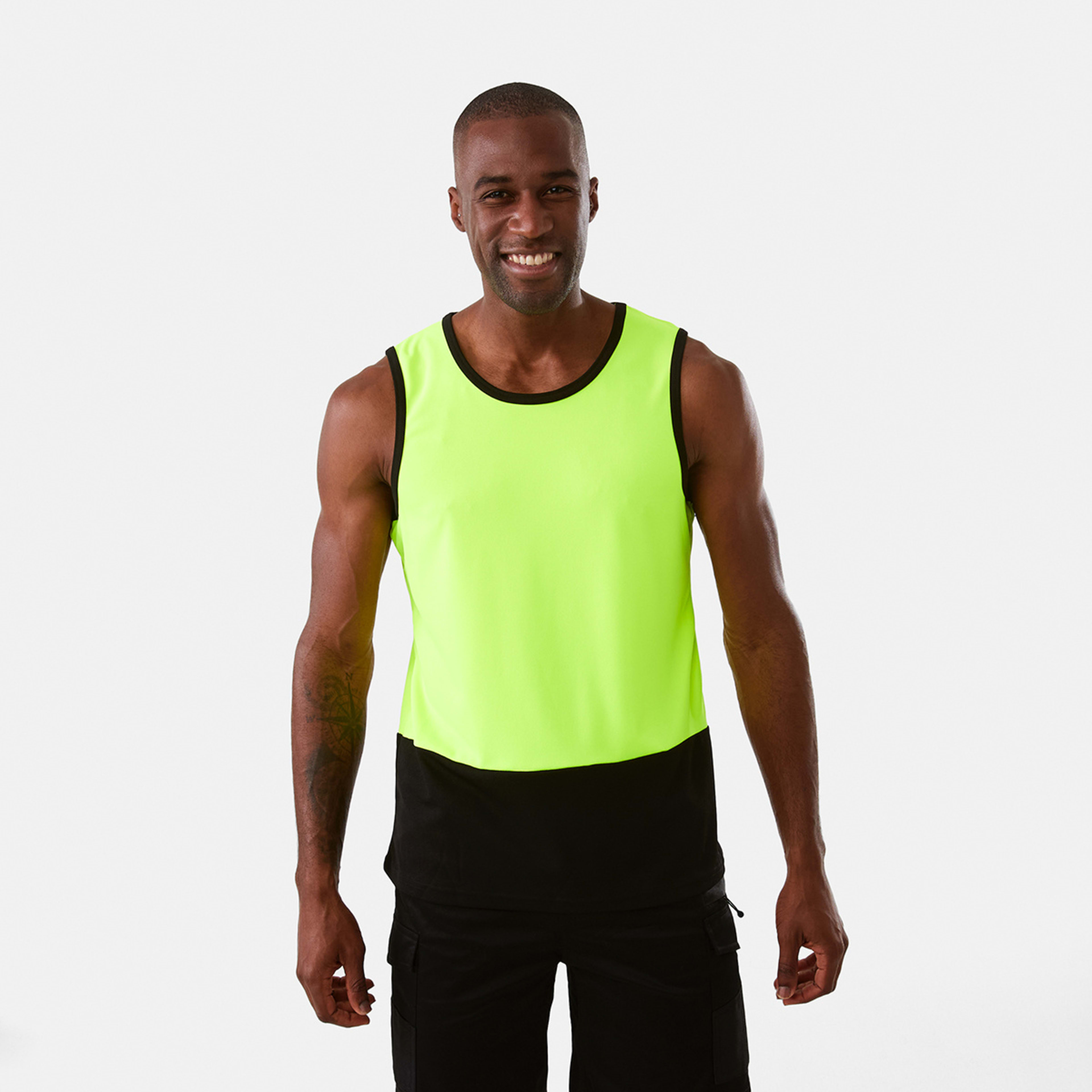 Workwear Fluorescent Industrial Singlet - Kmart