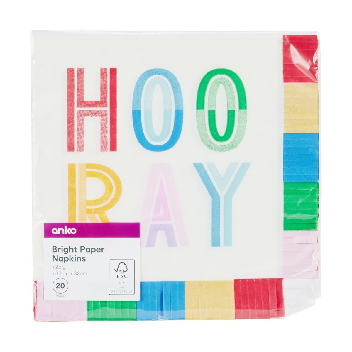 20 Pack Bright Paper Napkins - Kmart