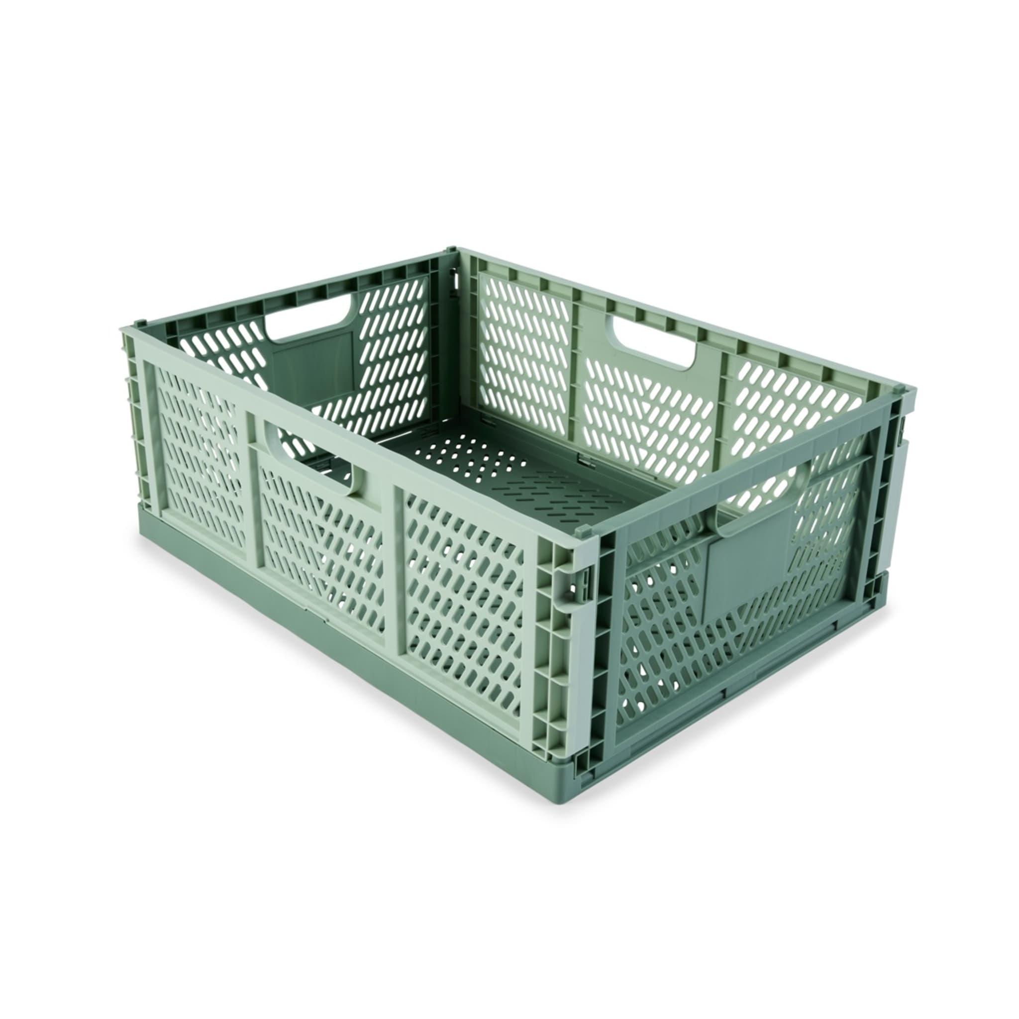 30L Collapsible Crate - Large, Green - Kmart NZ