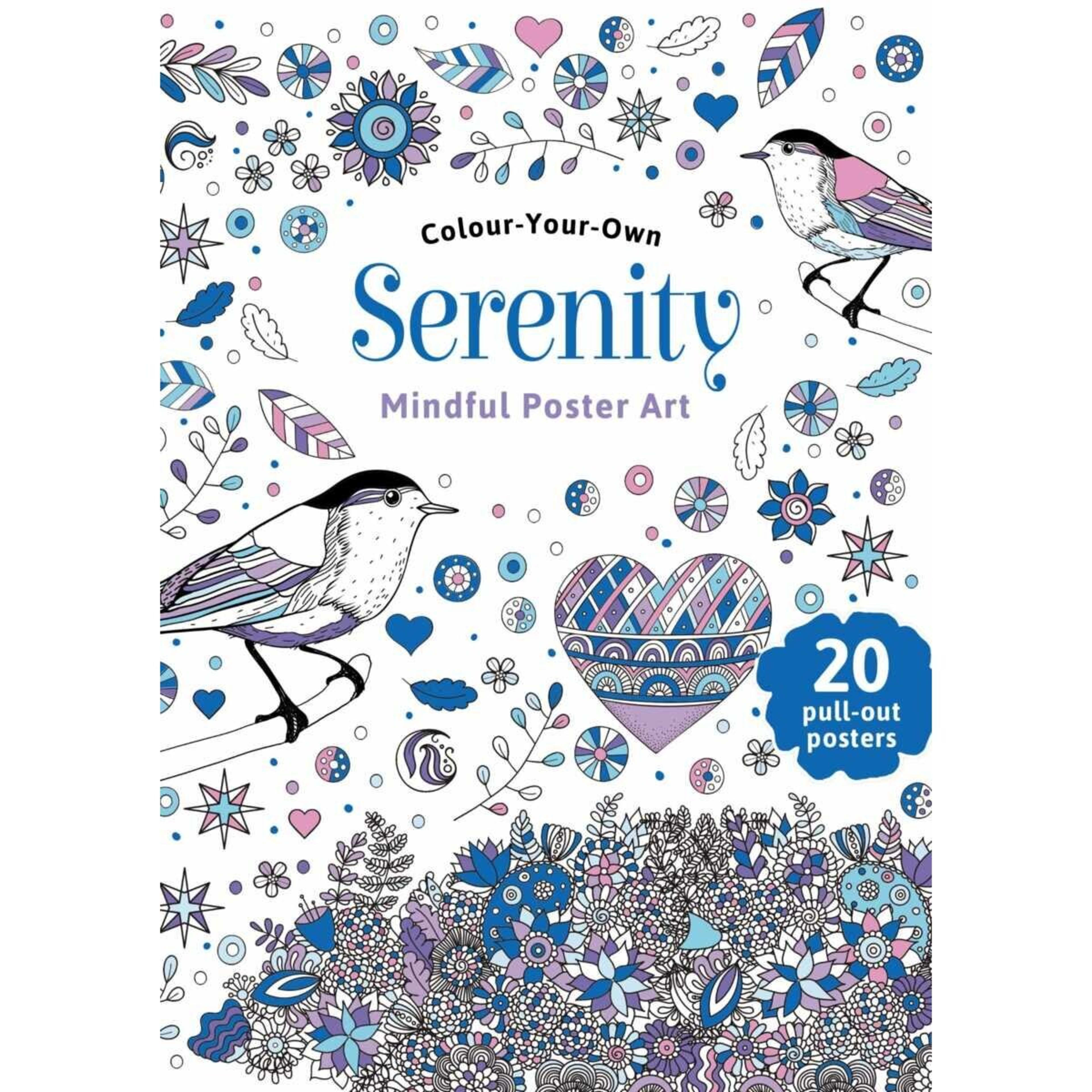 Colour-Your-Own Serenity Mindful Poster Art - Book - Kmart