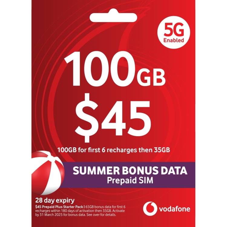 Vodafone $45 Prepaid SIM Starter Pack - Kmart
