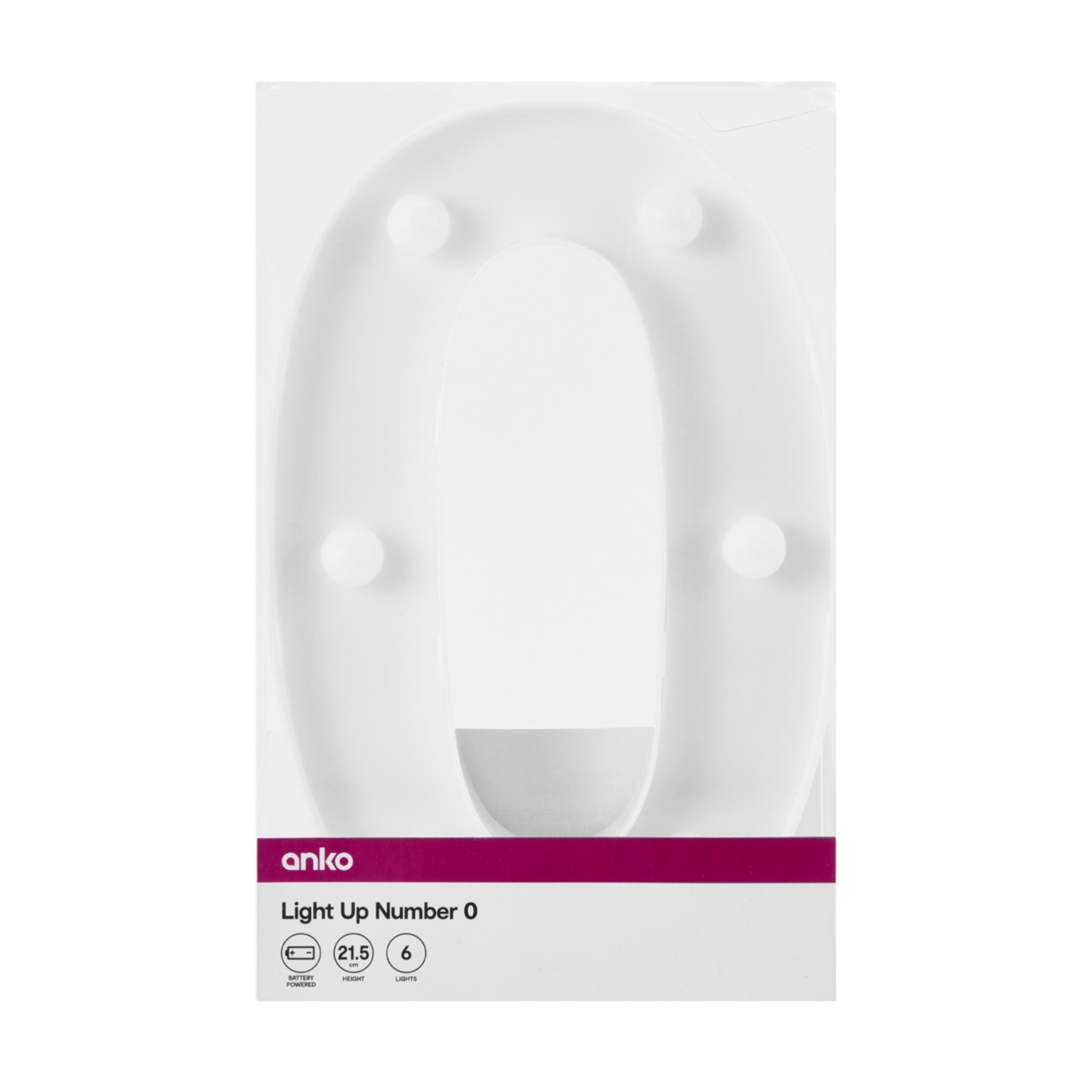 Light Up Number - 0 - Kmart