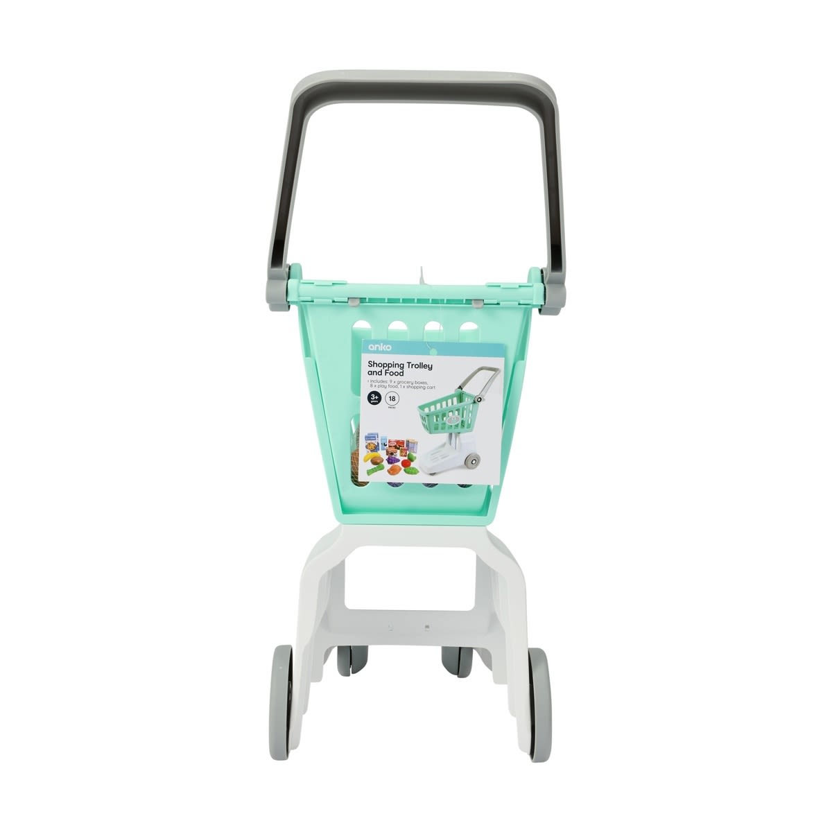 18 Piece Shopping Trolley and Food Playset - Kmart