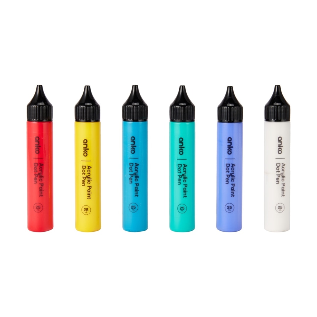 6 Pack Acrylic Paint Dot Pens - Kmart NZ