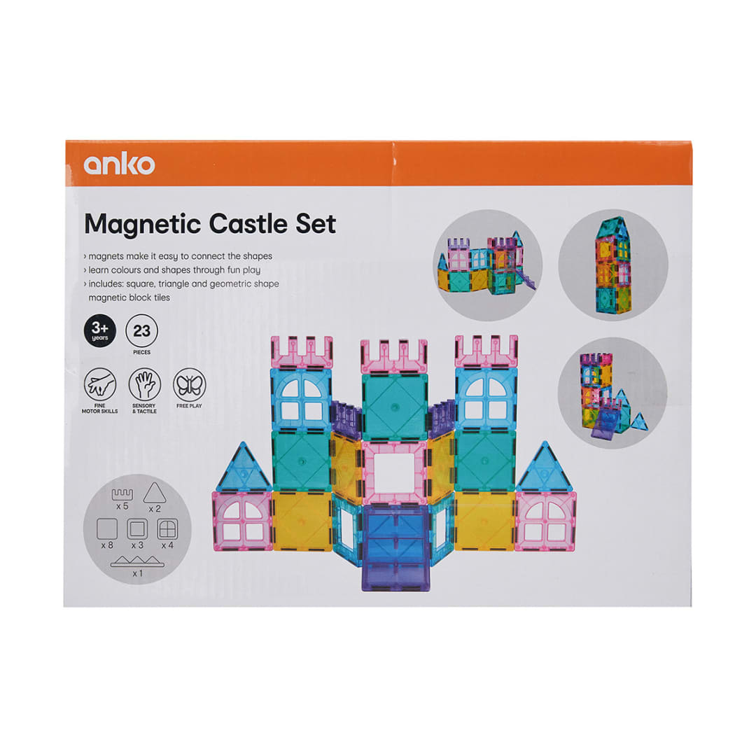 23 Piece Magnetic Castle Set - Kmart