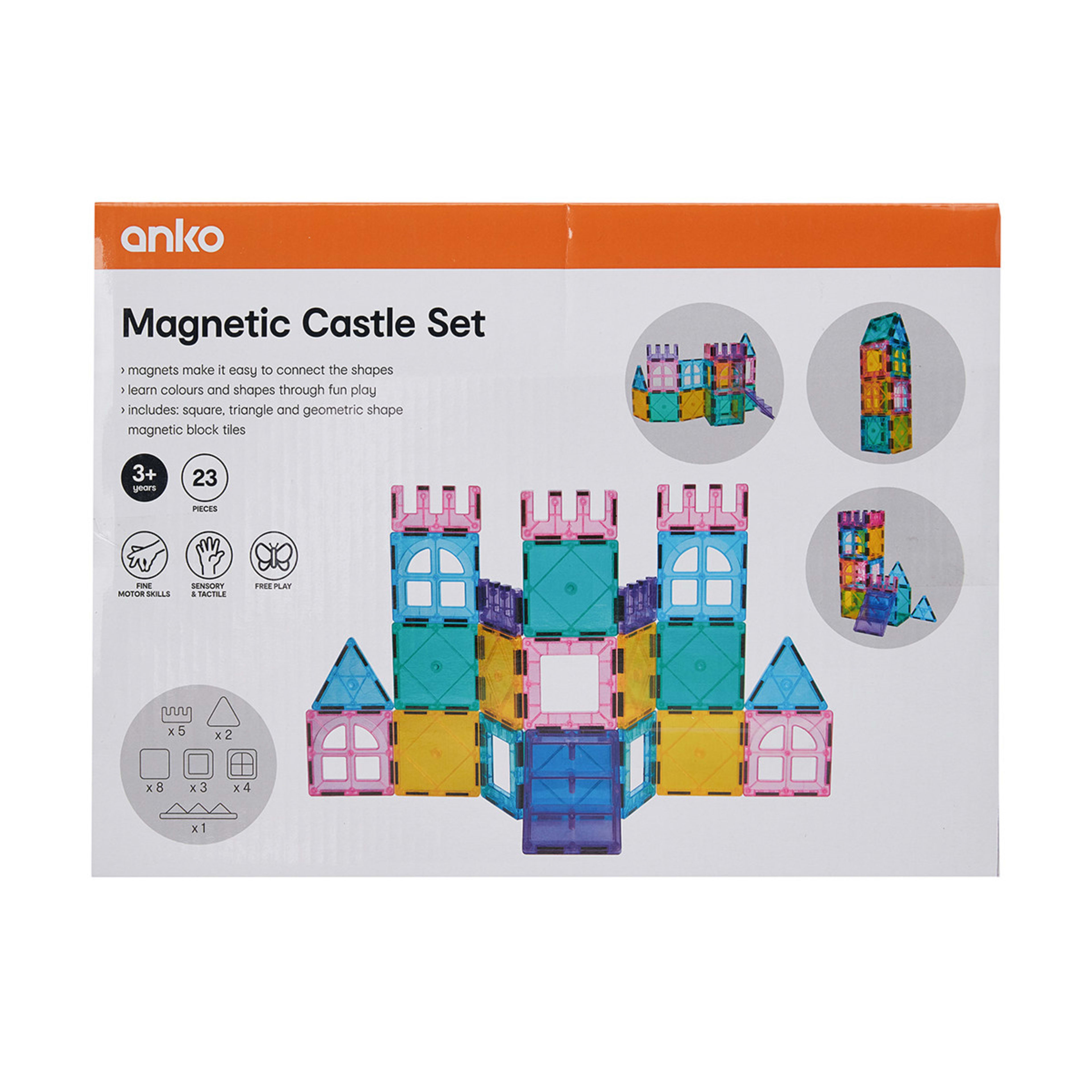 23 Piece Magnetic Castle Set - Kmart