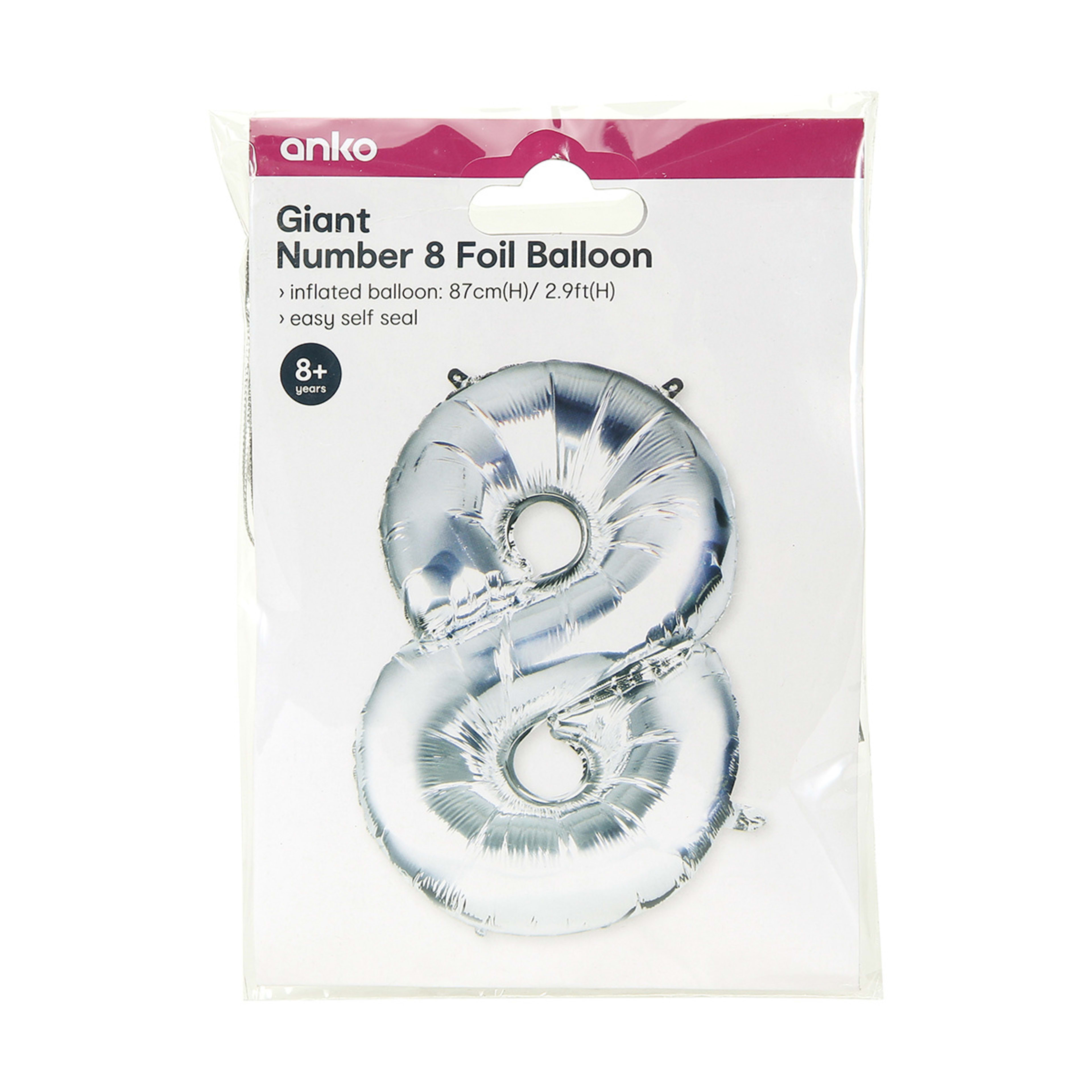 Giant Number 8 Foil Balloon - Kmart
