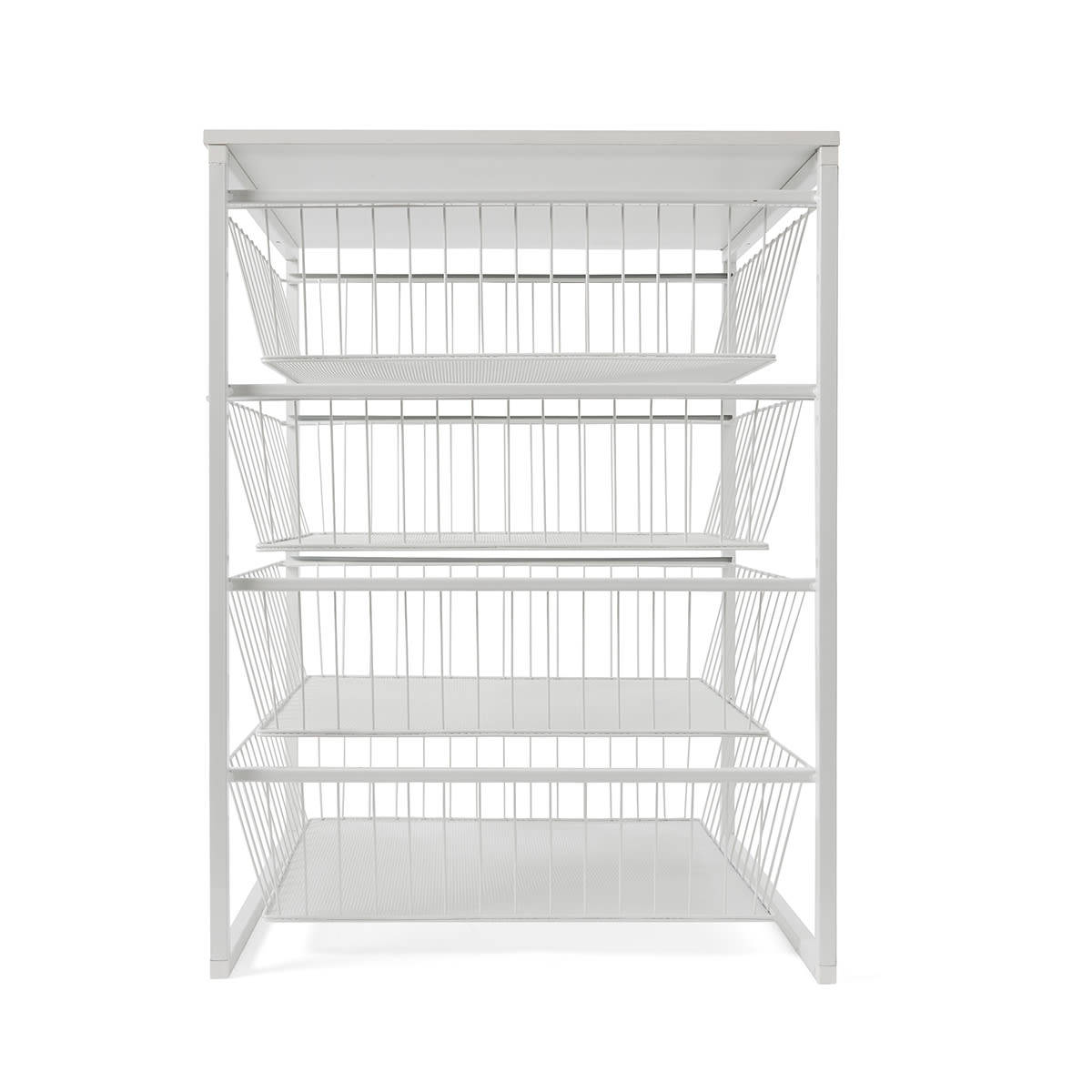 Mesh and Wire 4 Drawer Unit - White - Kmart NZ