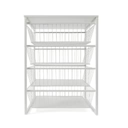 Mesh and Wire 4 Drawer Unit - White - Kmart NZ