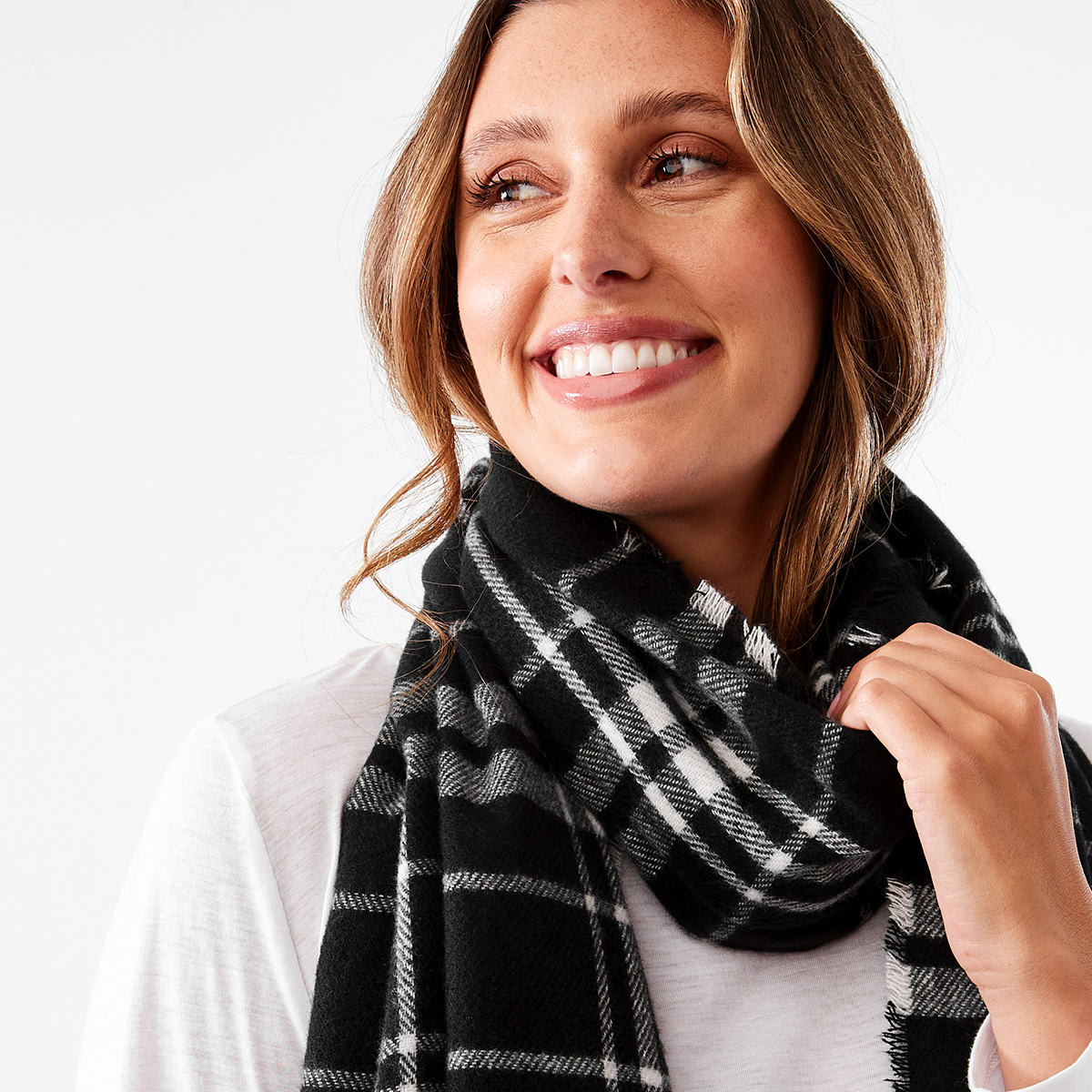 Check Tassel Scarf Kmart Nz