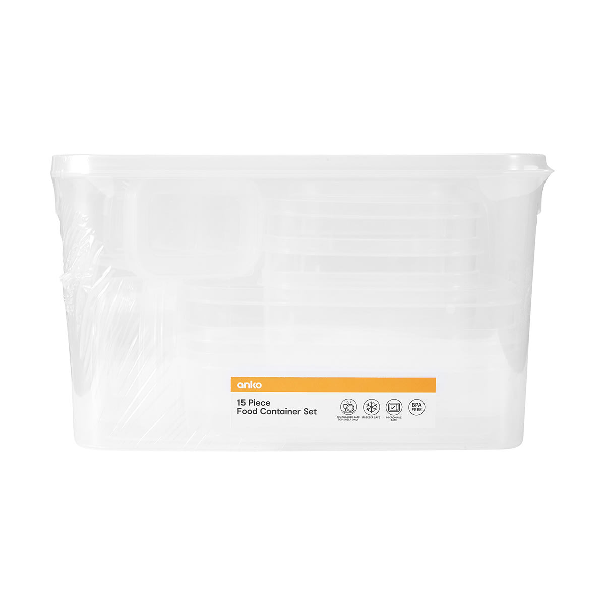 15 Piece Food Container Set - Kmart