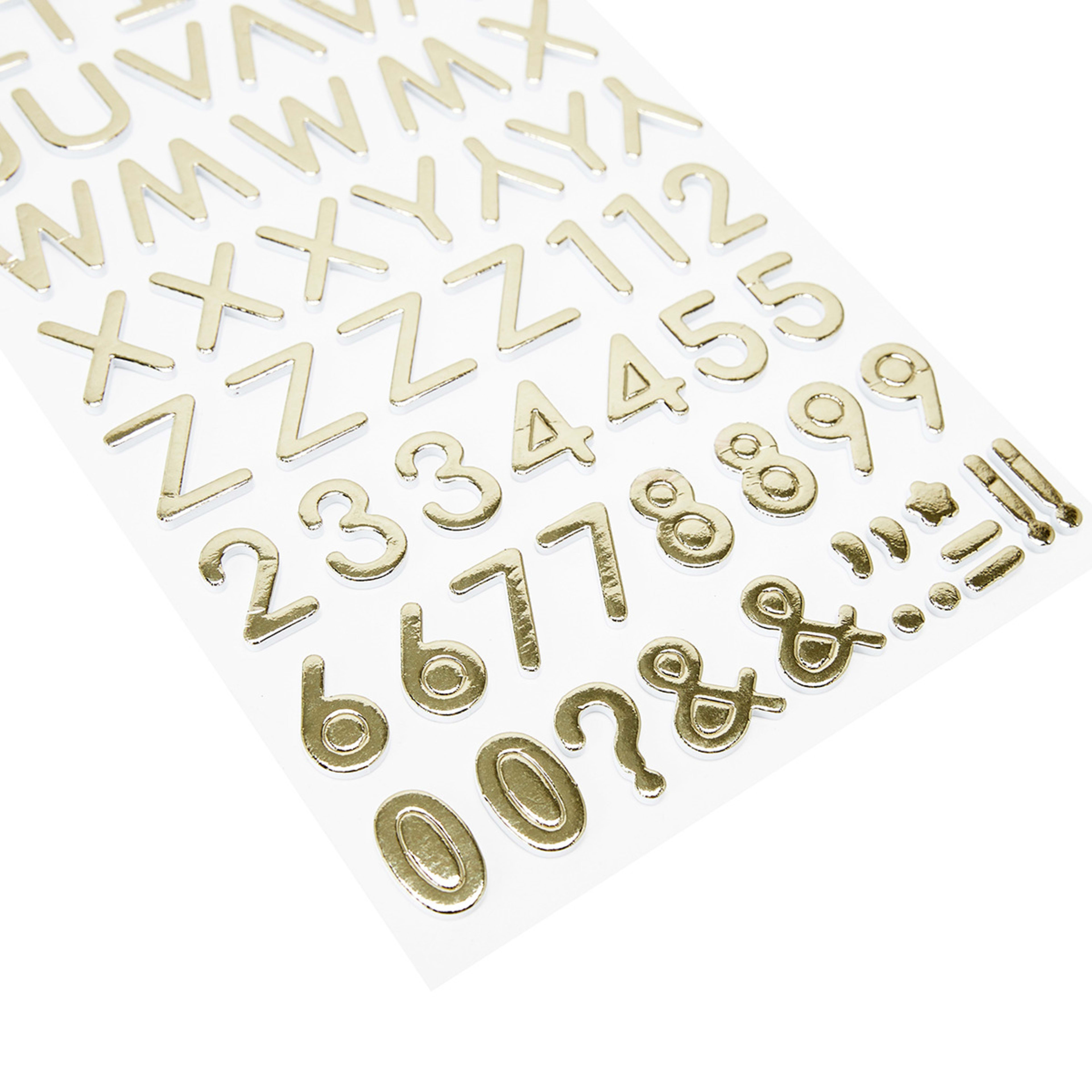 Foil Alphabet Stickers - Gold Look - Kmart